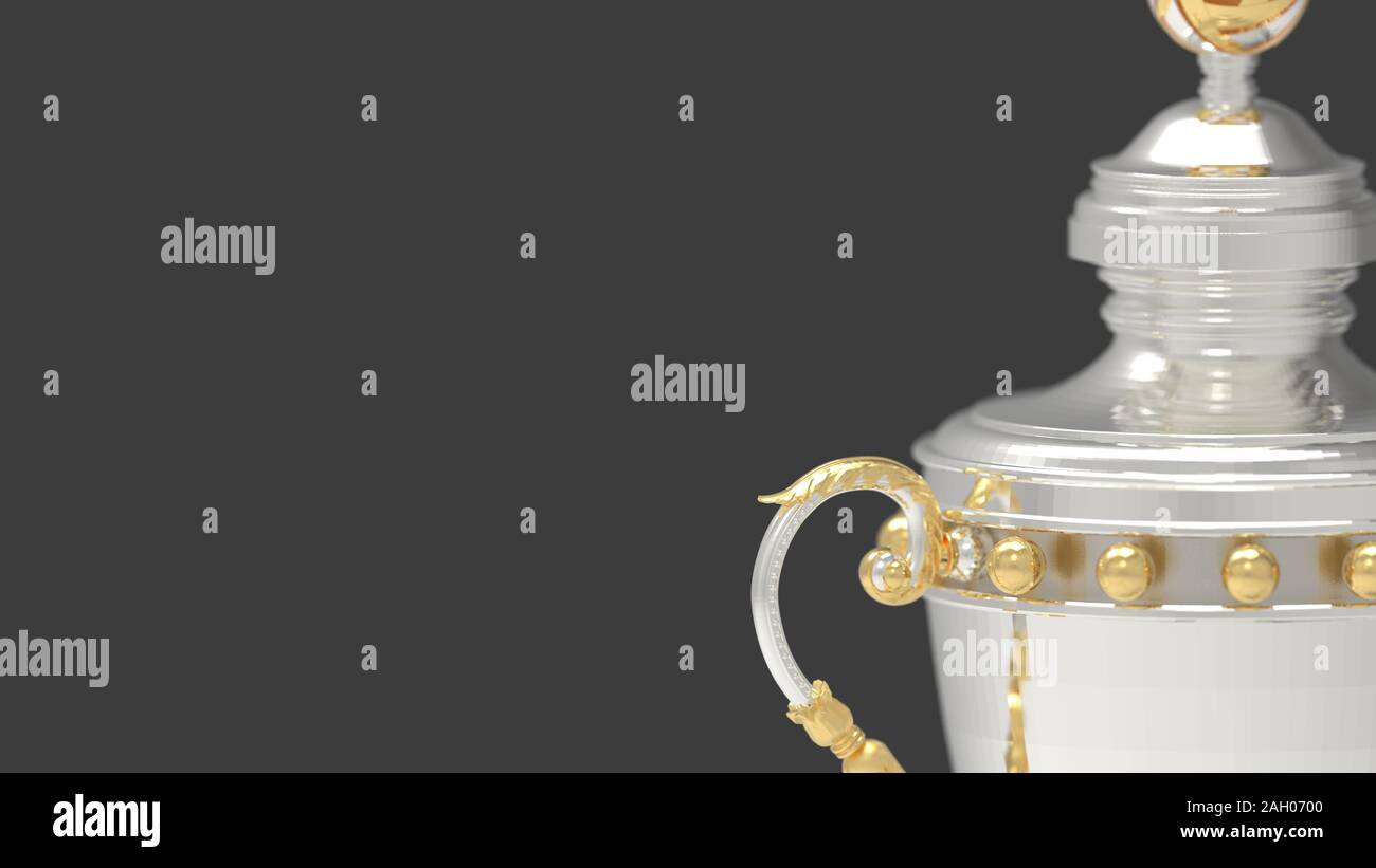 3d rendering of a championship trophy award isolated in studio Stock ...