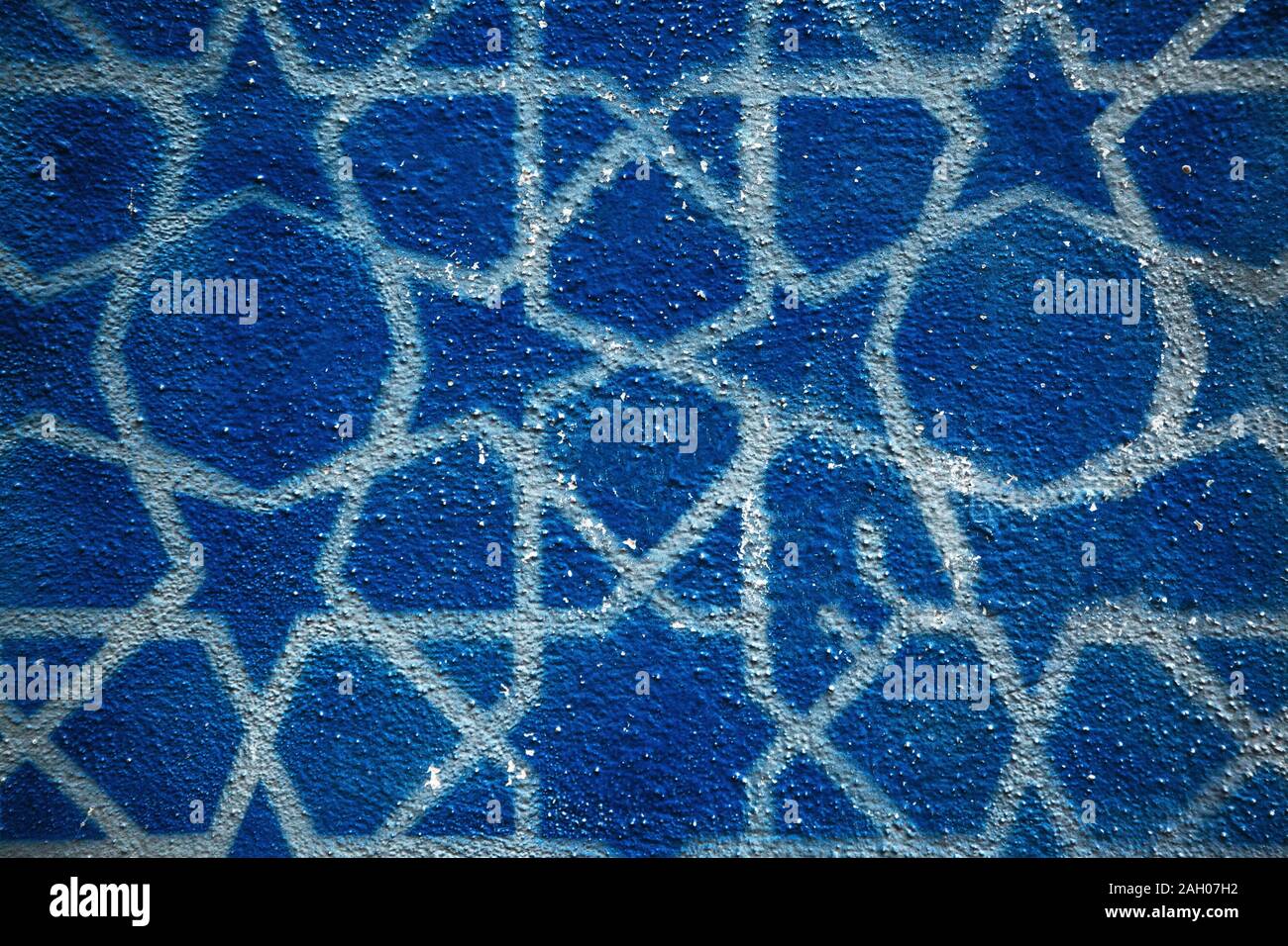 Old classic blue color texture or background with abstract pattern ...
