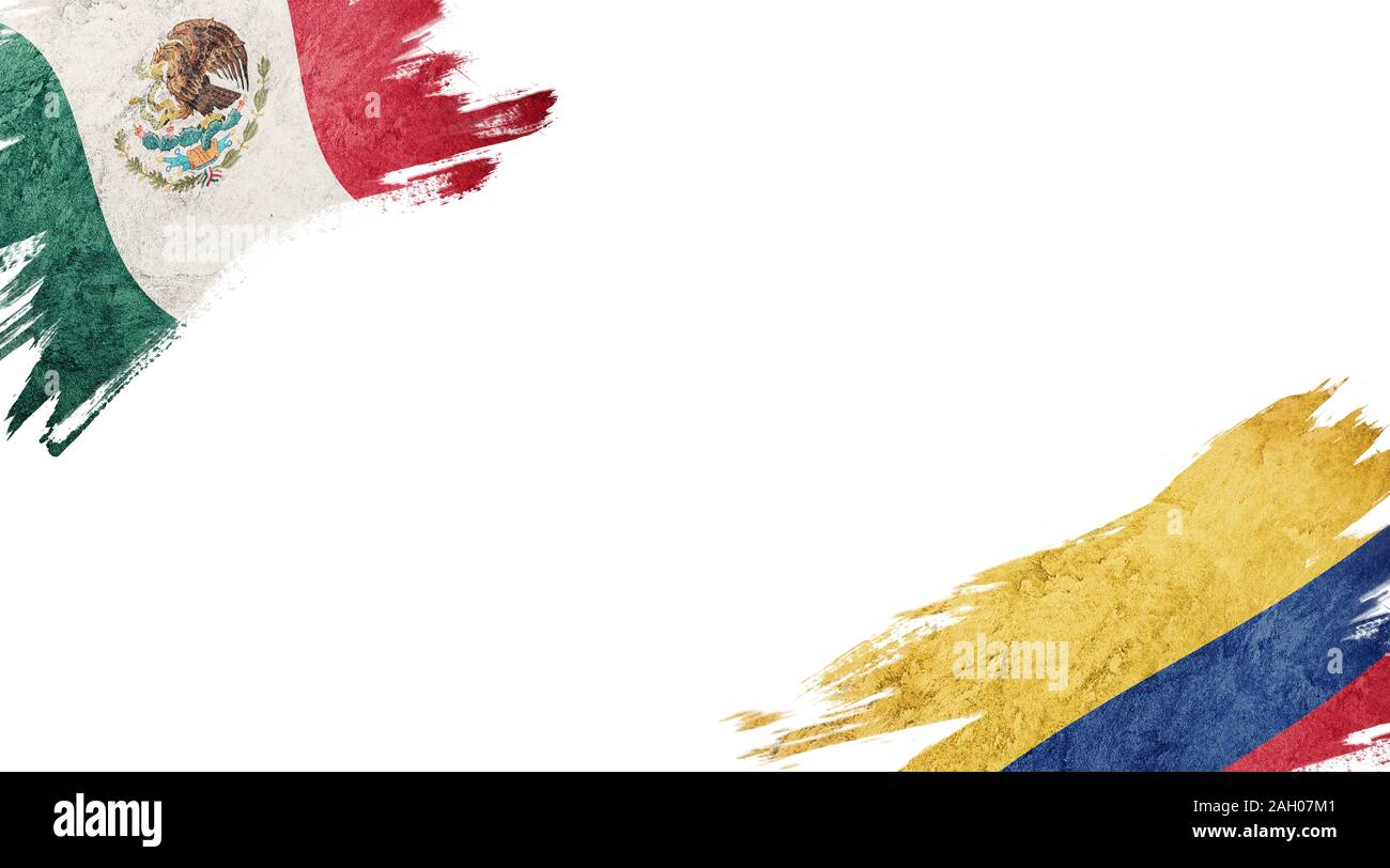 Colombia mexico flag hi-res stock photography and images - Alamy