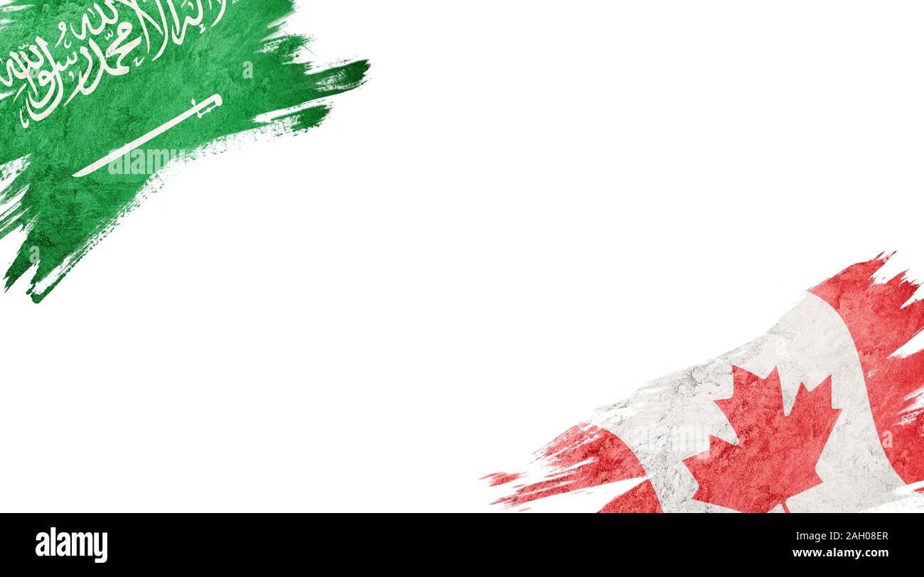 Canada saudi arabia flag hi-res stock photography and images - Alamy