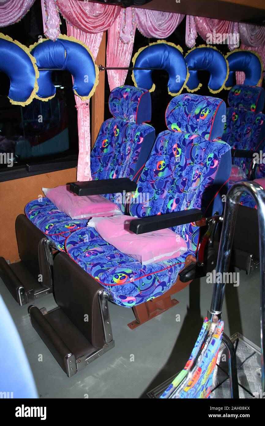 Chiangmai, Thailand - April 7 2008: Inside and seat of Sombat tour ...