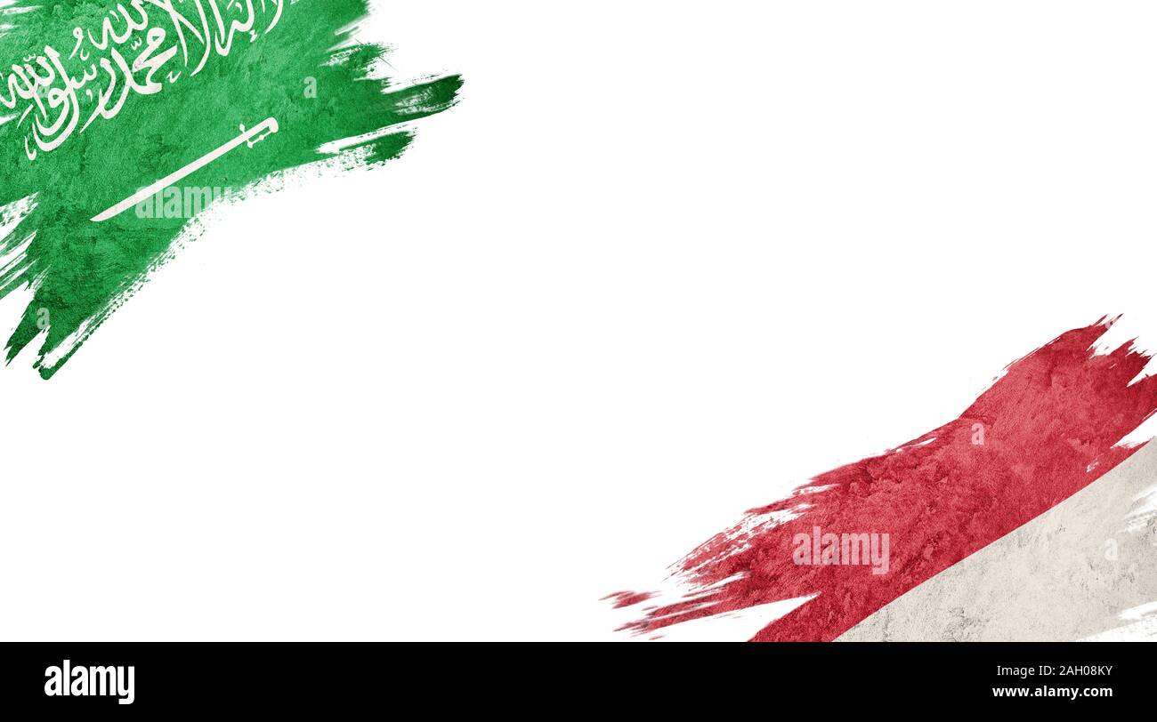Saudi arabia indonesia flag hi-res stock photography and images - Alamy
