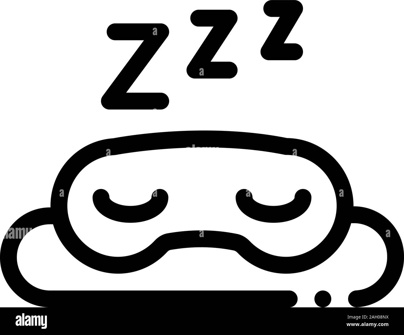 Night Sleep Eyes Mask Icon Outline Illustration Stock Vector Image ...