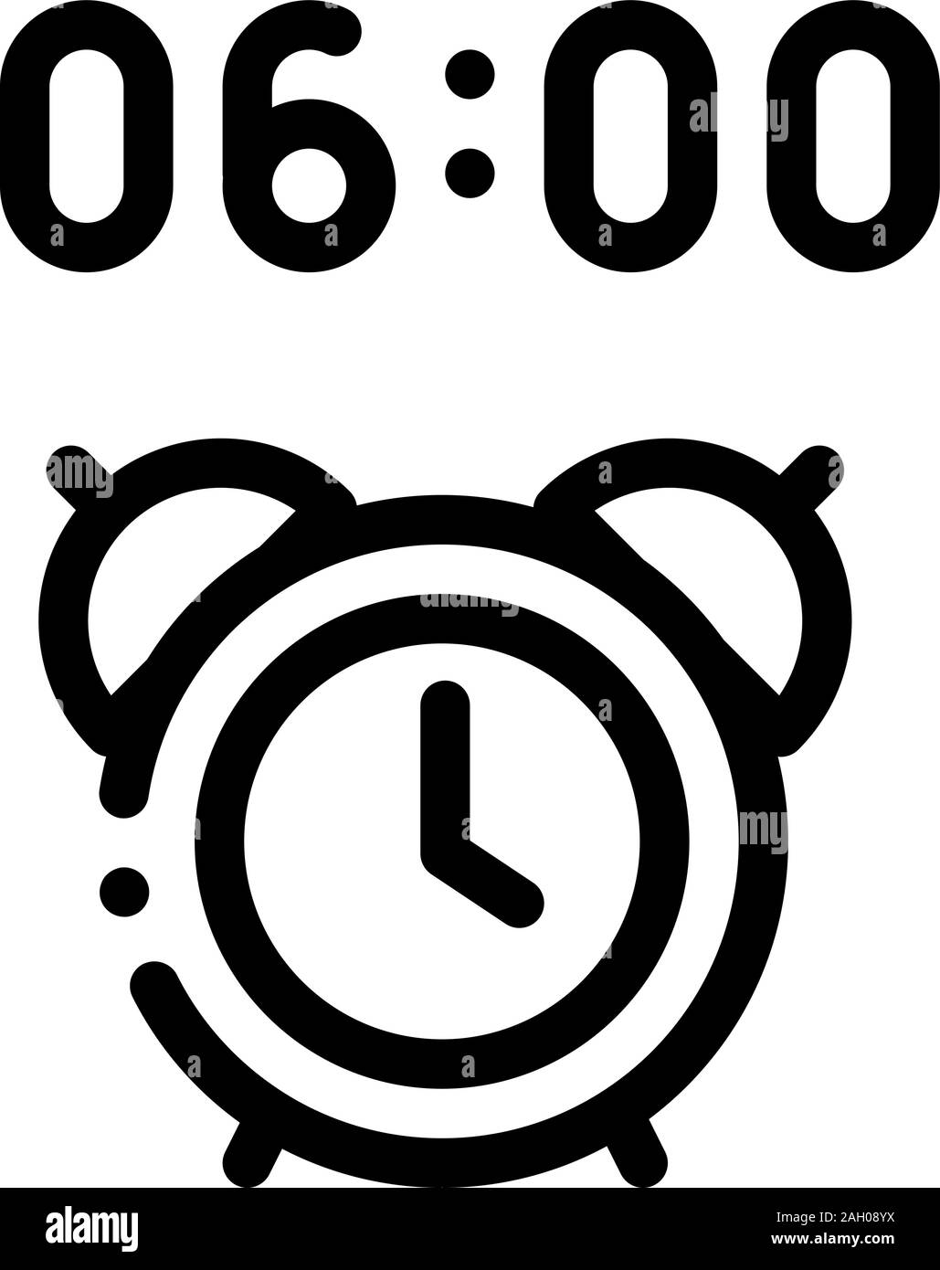 Alarm Clock Time Icon Outline Illustration Stock Vector Image & Art - Alamy