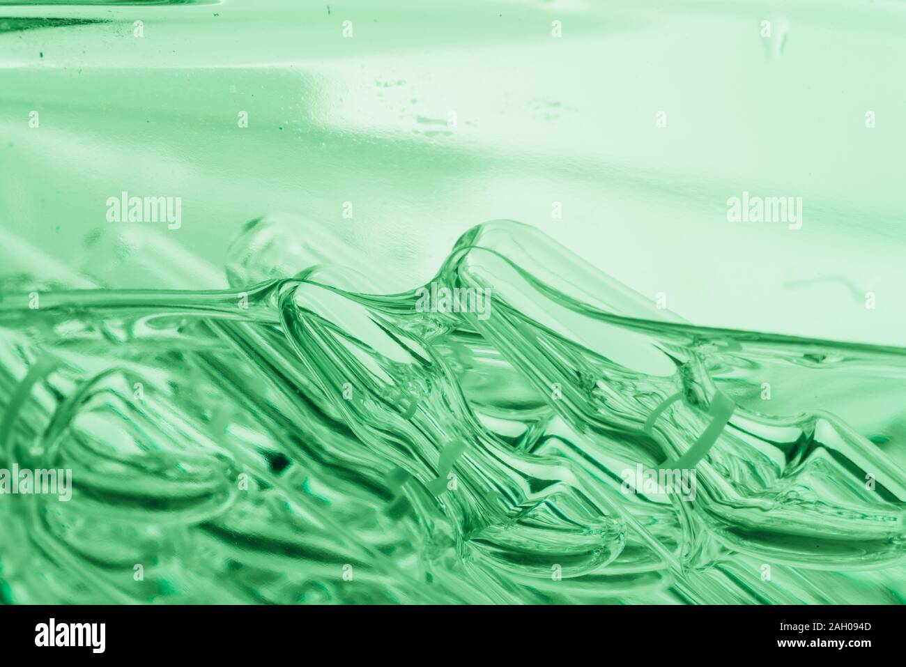 Glass medical ampoule vial for injection. Medicine is liquid sodium ...