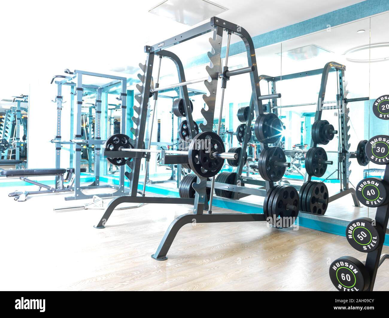 gym within hi end housing Stock Photo - Alamy