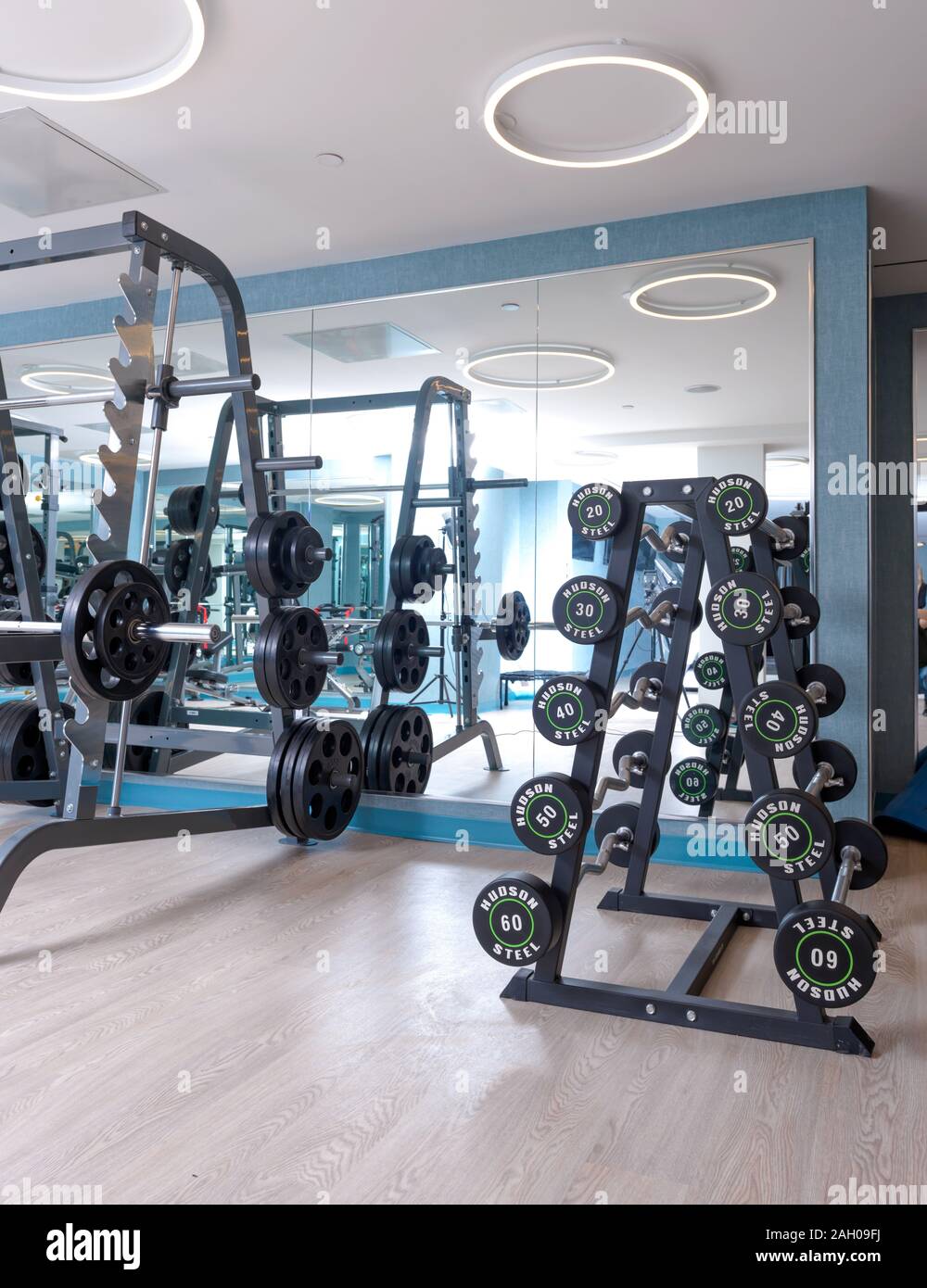 gym within hi end housing Stock Photo - Alamy