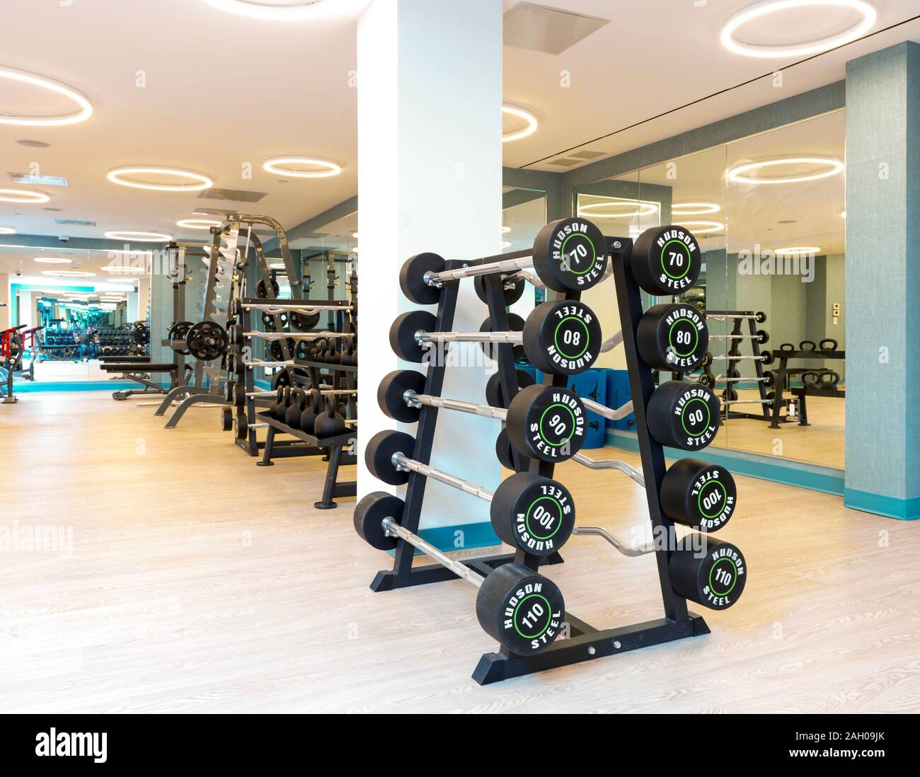 gym within hi end housing Stock Photo - Alamy