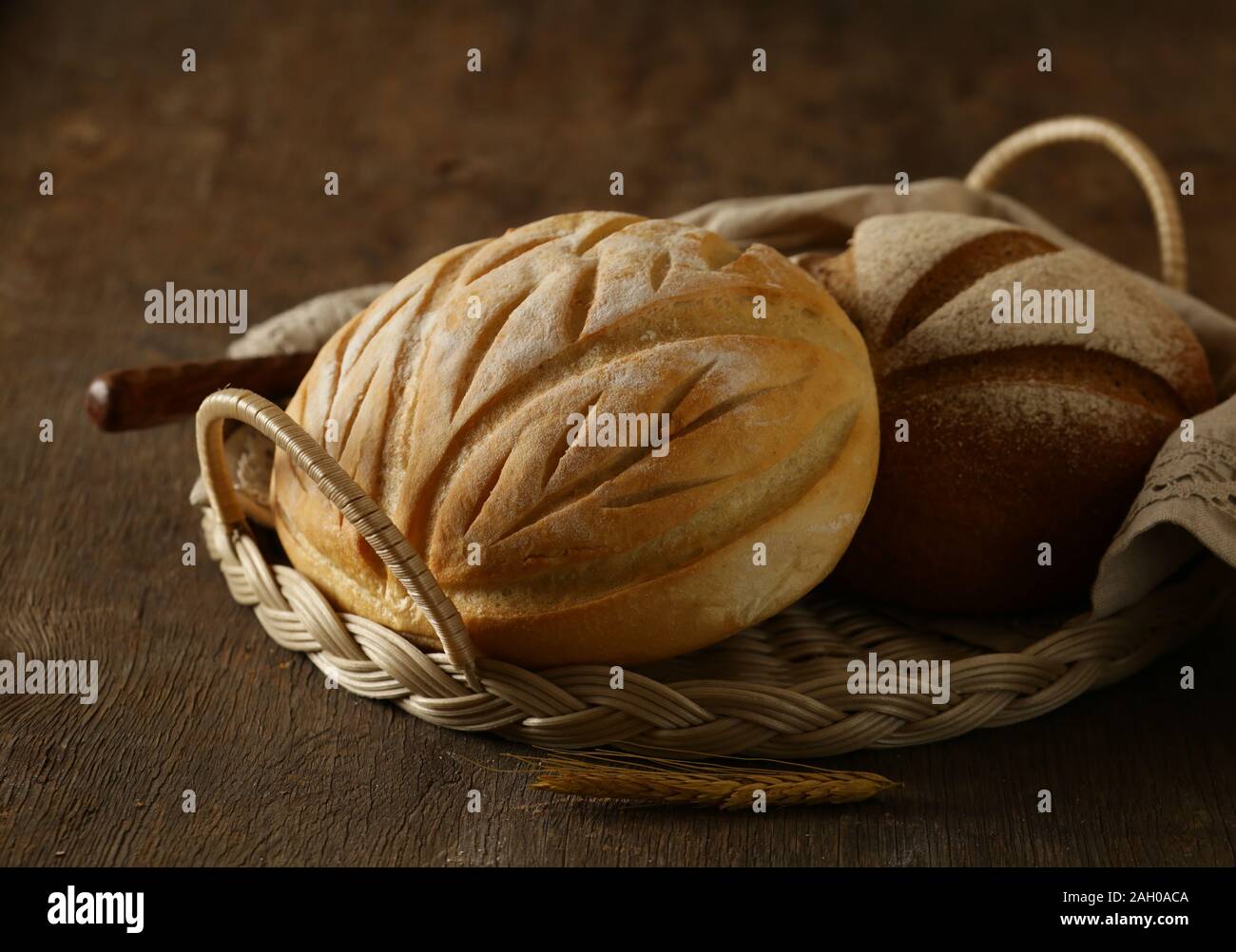 natural homemade whole grain rye bread Stock Photo - Alamy