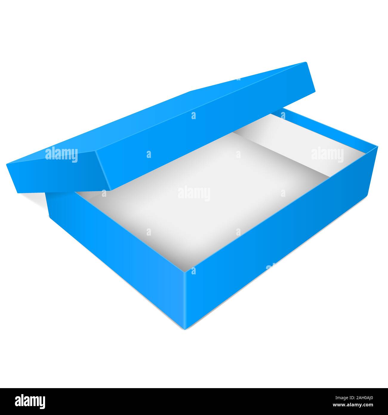 Blue open box. Empty carton Stock Vector Image & Art - Alamy