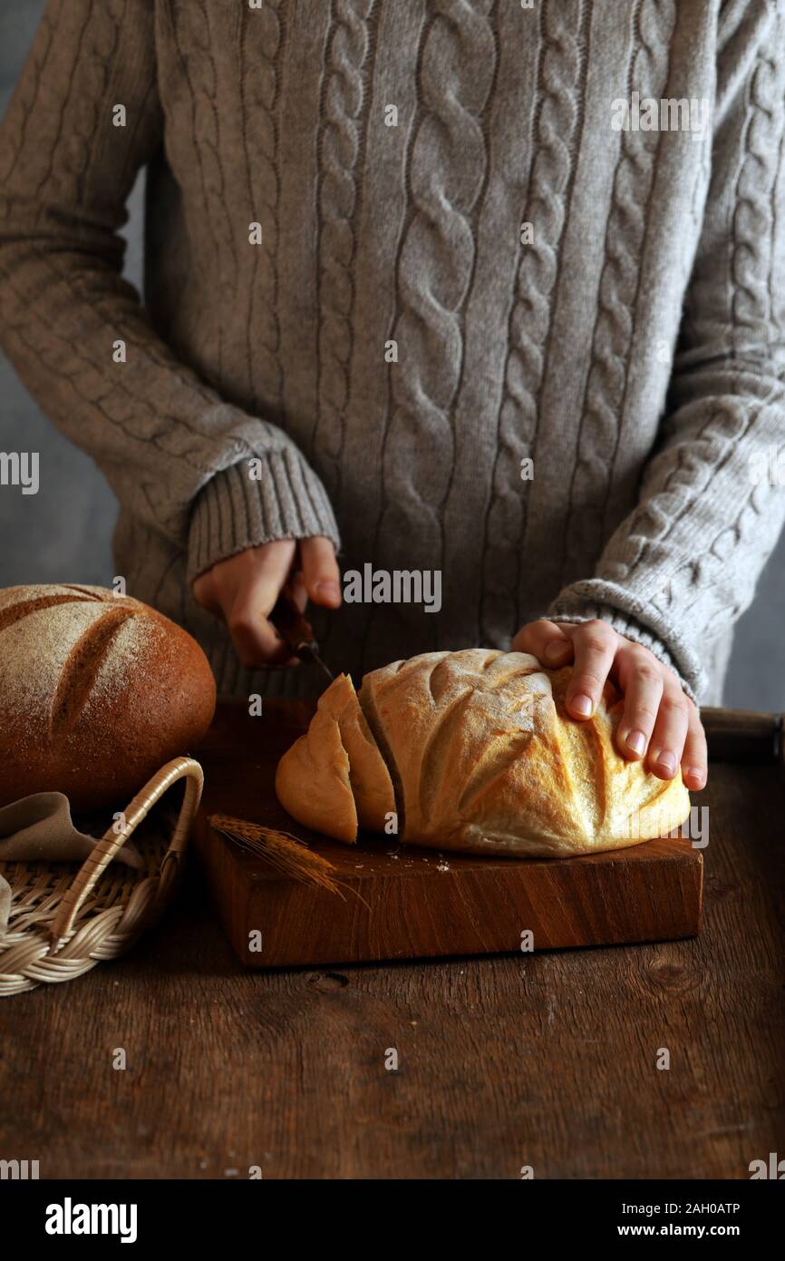 natural homemade whole grain rye bread Stock Photo - Alamy