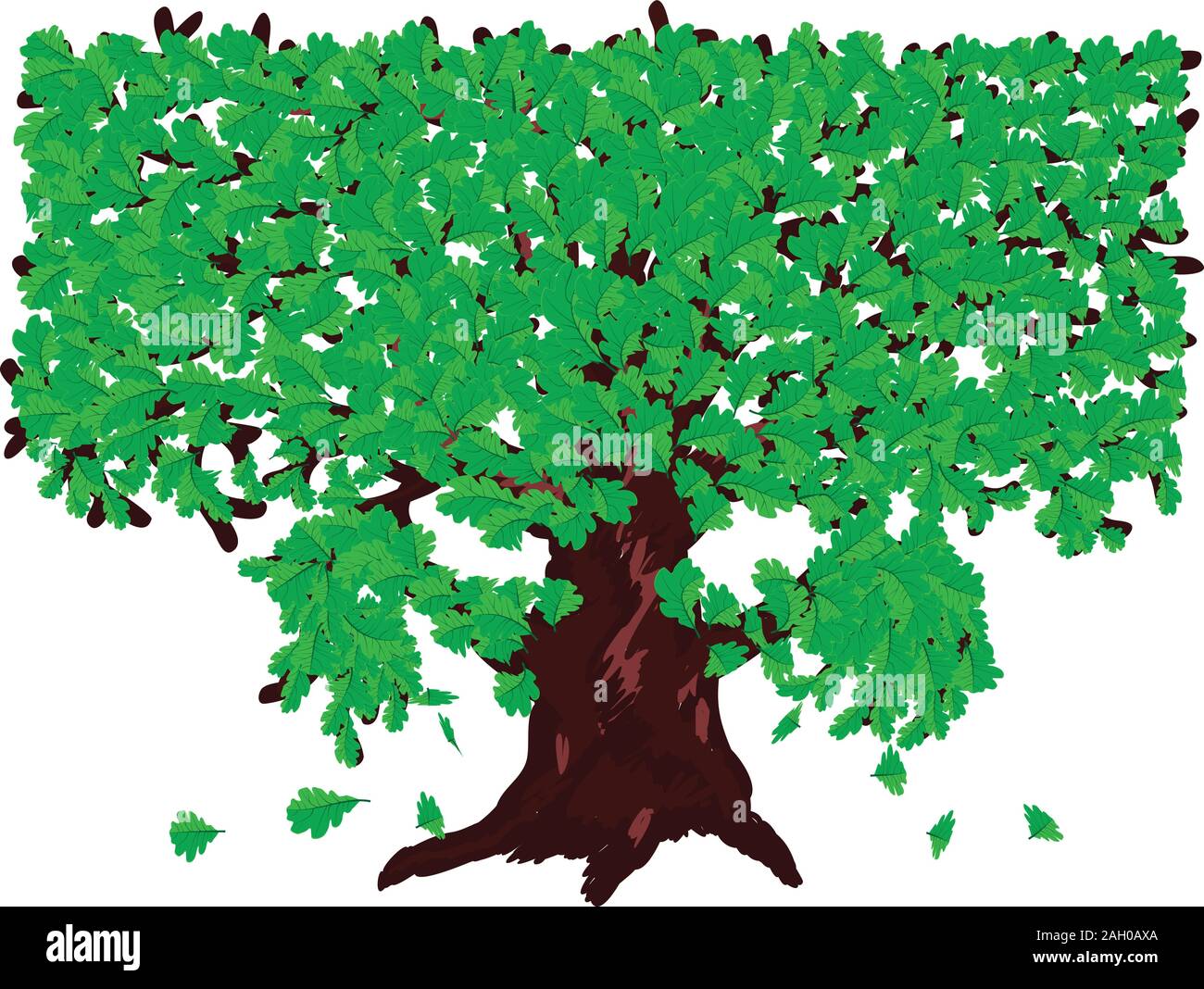 Individual leaves Stock Vector Images - Alamy