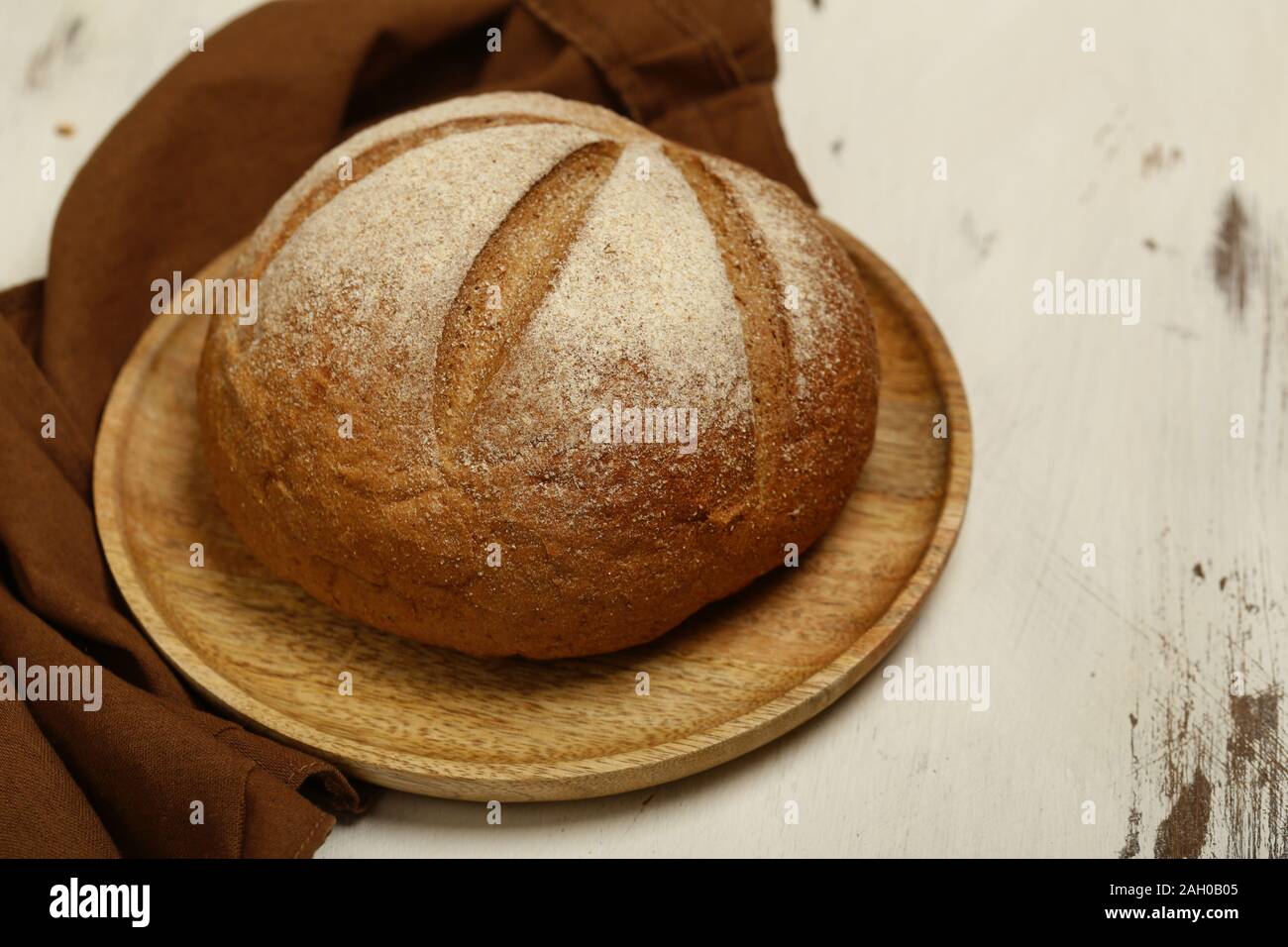 natural homemade whole grain rye bread Stock Photo - Alamy