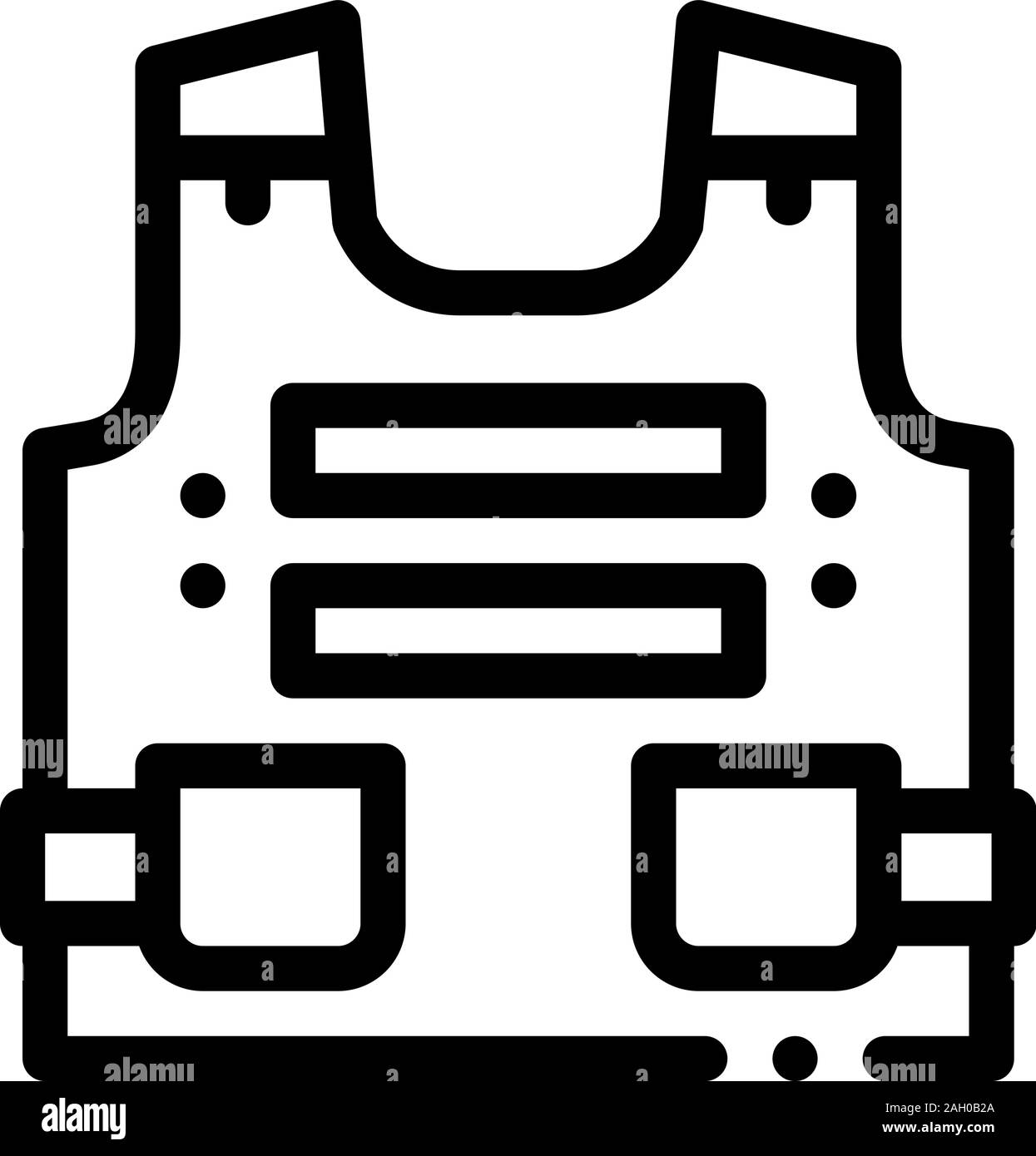 Police Body Safe Armor Icon Outline Illustration Stock Vector Image ...