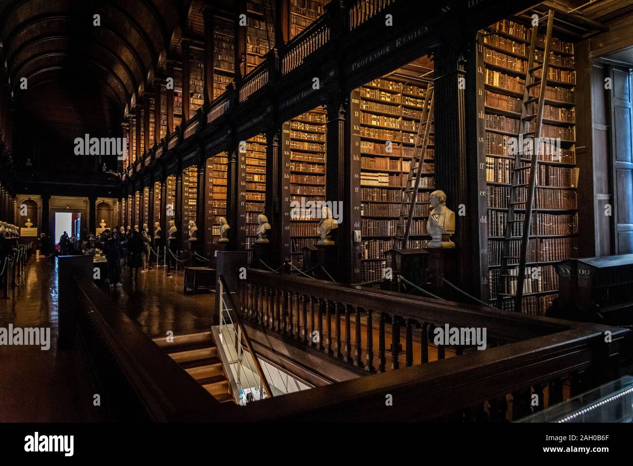 DUBLIN, IRELAND, DECEMBER 21, 2018: The Long Room in the Trinity ...