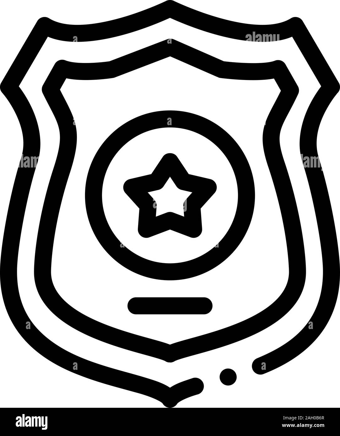 Police Officer Badge Icon Outline Illustration Stock Vector Image & Art ...