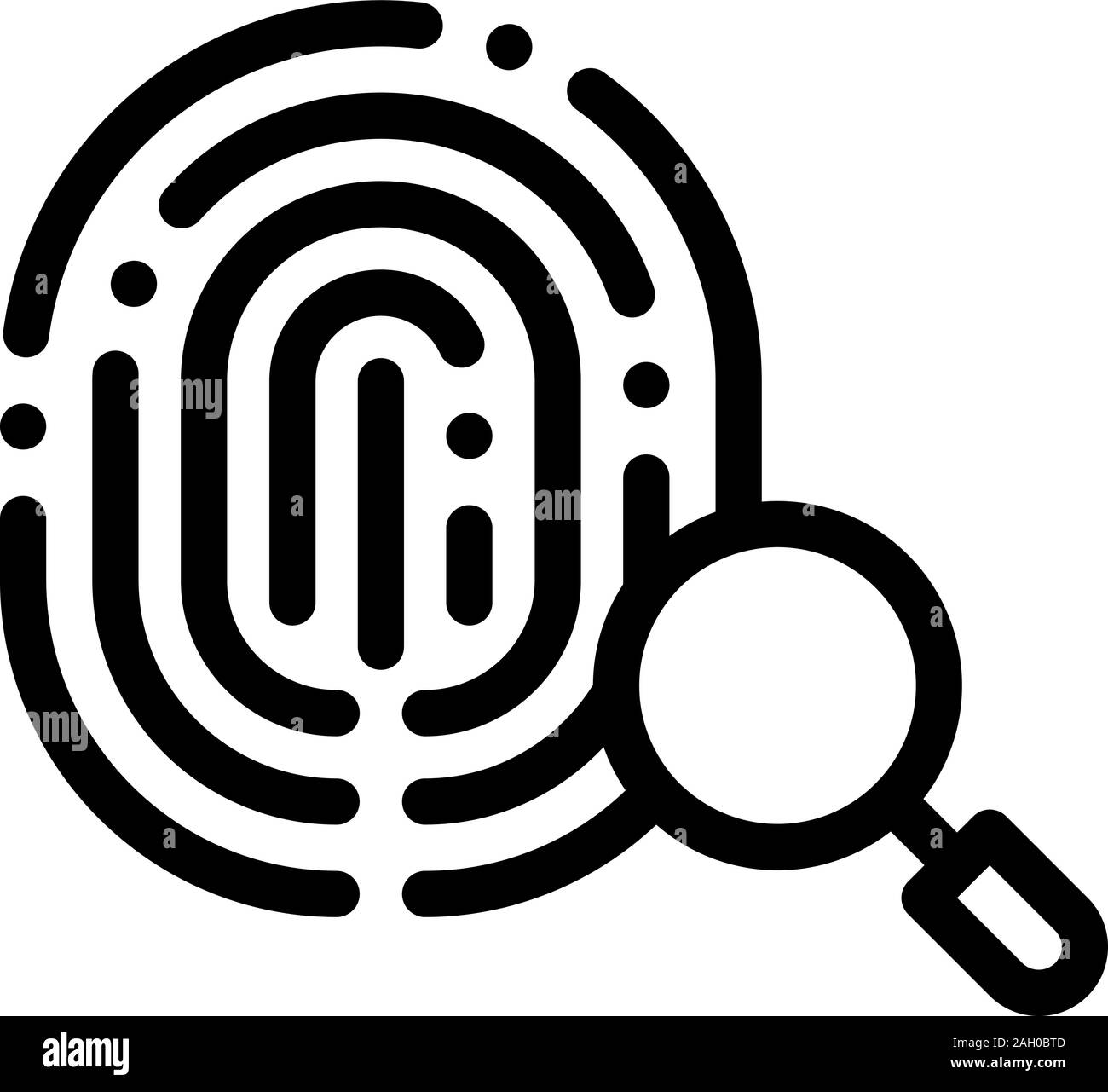 Dactylogram Fingerprint Icon Outline Illustration Stock Vector Image ...