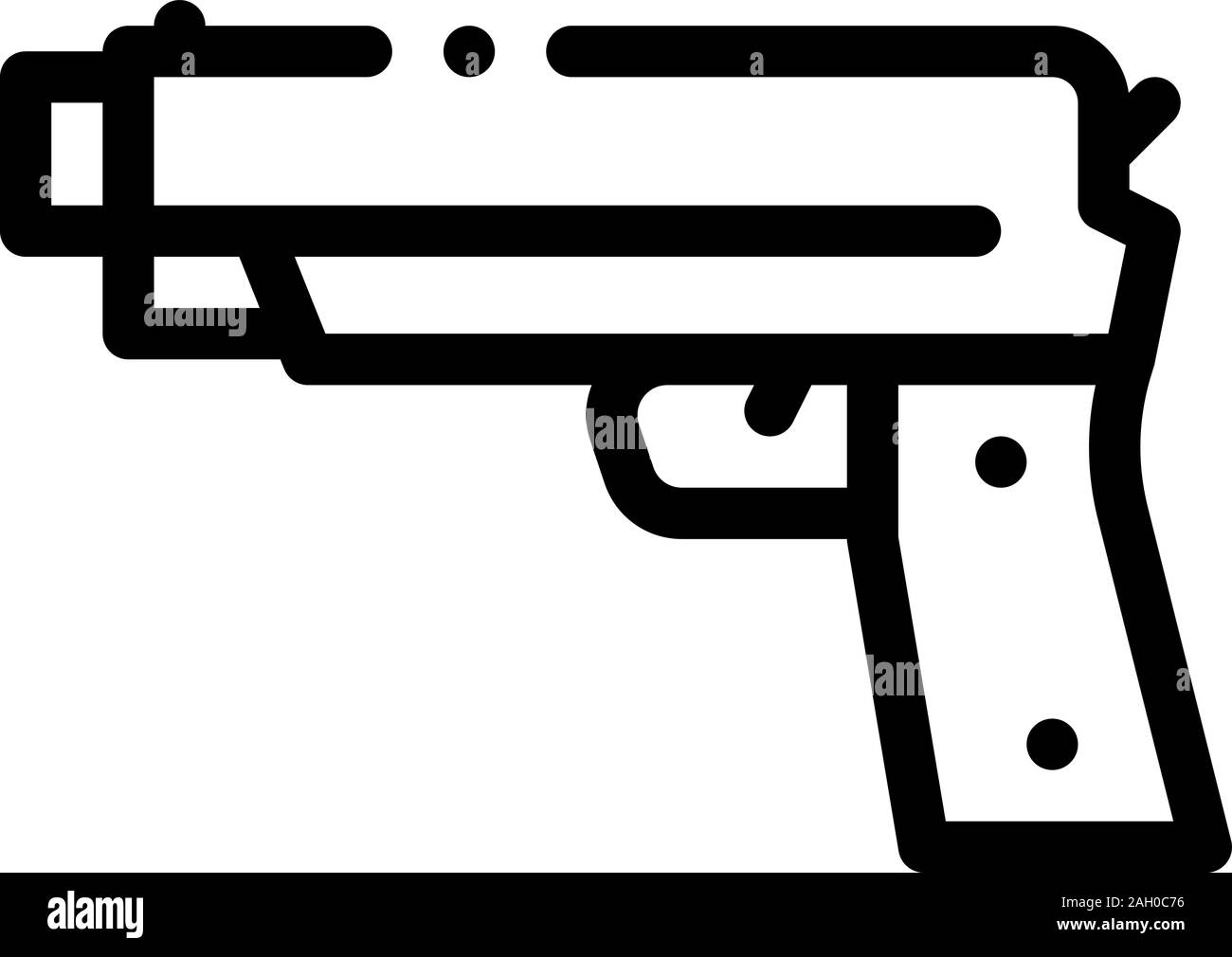 Iron Shooting Gun Icon Outline Illustration Stock Vector Image & Art ...