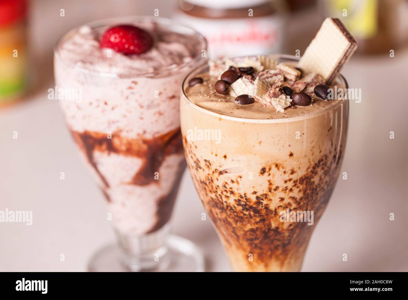coffee milk shake and chocolate Stock Photo - Alamy