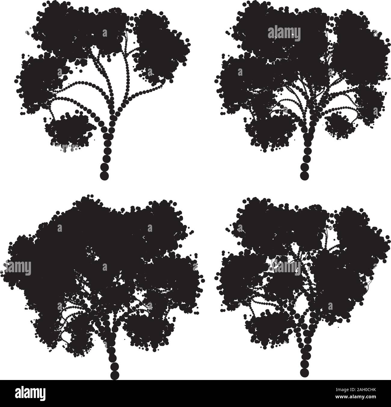 Decorative stylized tree design, abstract black silhouette Stock Vector ...