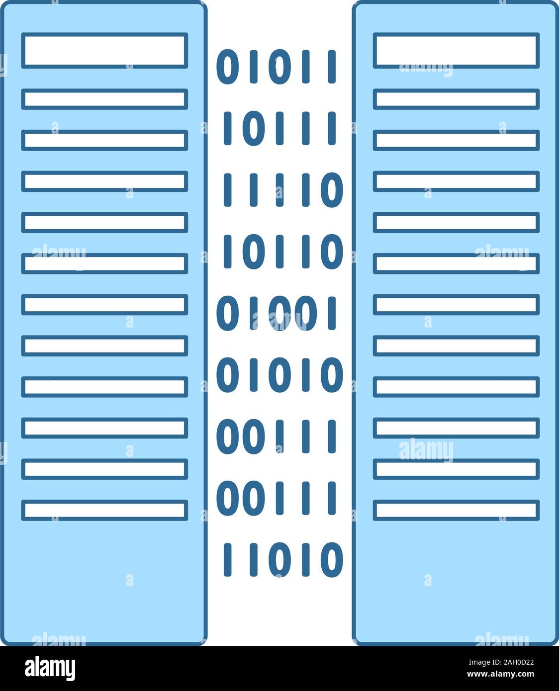 Server Icon. Thin Line With Blue Fill Design. Vector Illustration Stock Vector Image & Art - Alamy