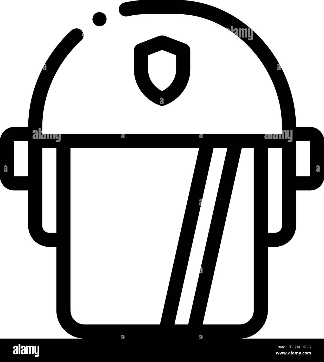 Policeman Swap Helmet Icon Outline Illustration Stock Vector Image ...