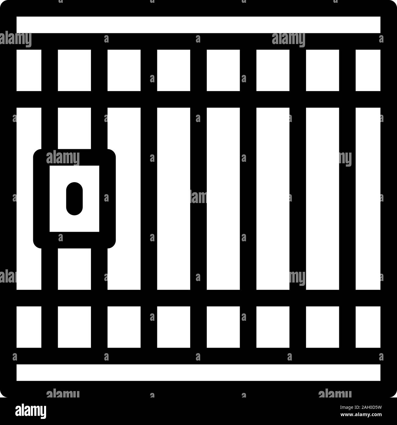 Prison gate icon flat Cut Out Stock Images & Pictures - Alamy