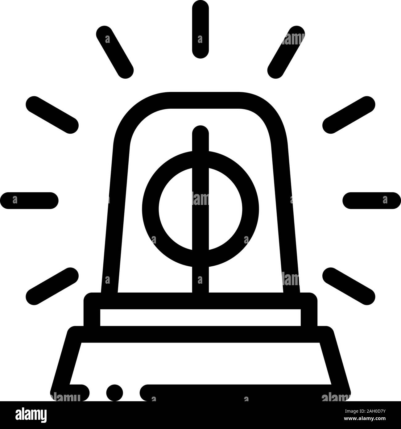 Police Squad Car Alarm Icon Outline Illustration Stock Vector Image ...