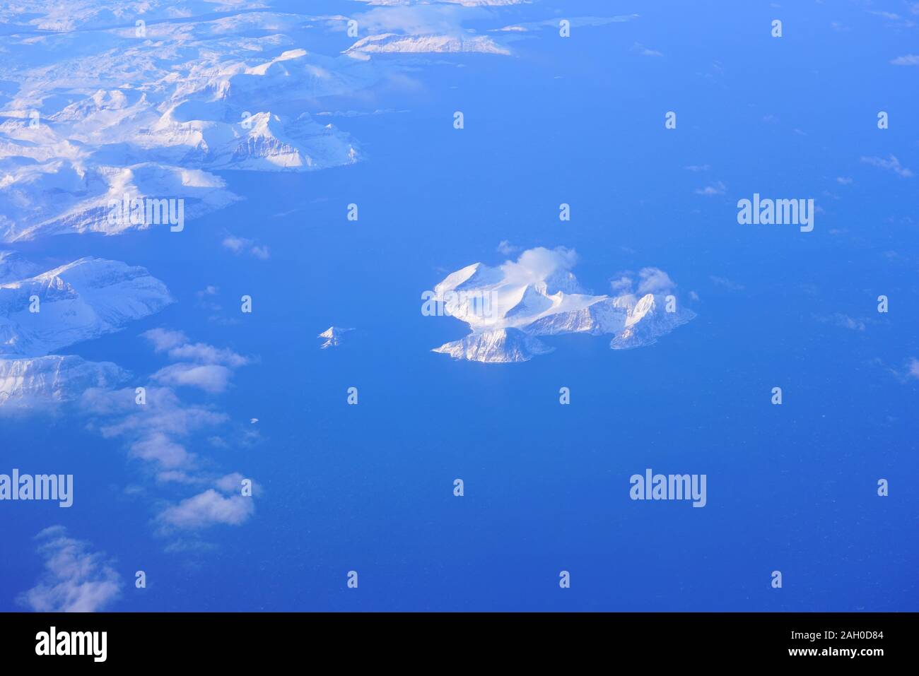 Aerial view of the Labrador Newfoundland area near Nutak and Nain ...