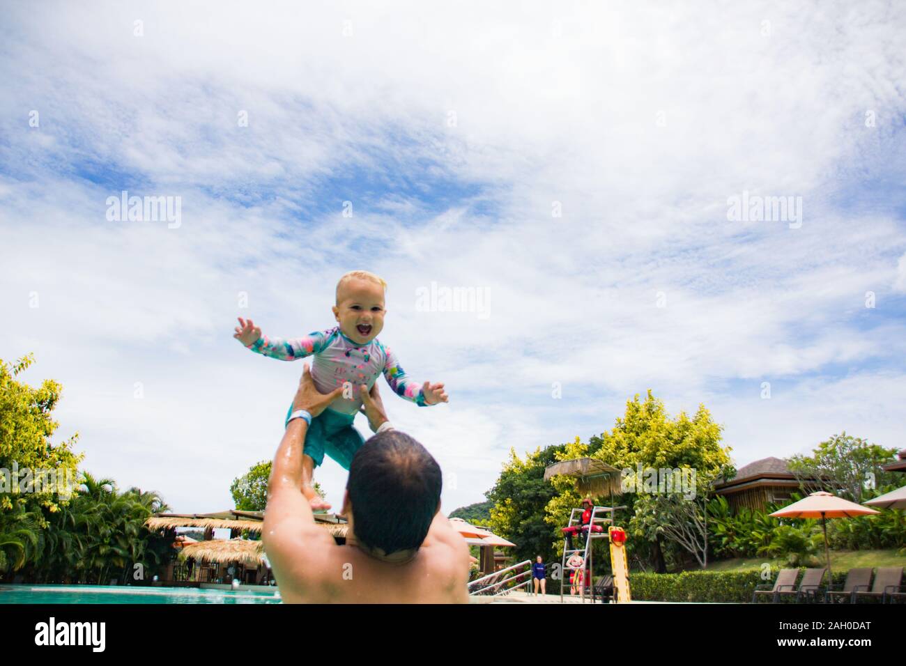 Father hand raise son hi-res stock photography and images - Alamy