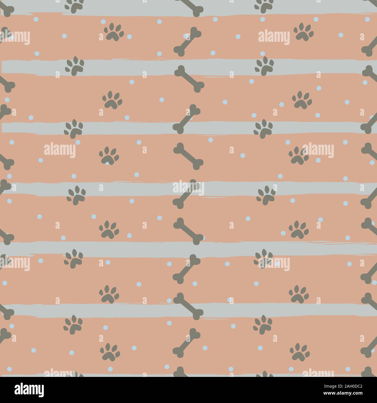 Seamless Dog Paw Pattern. Vector Illustration Stock Vector Image & Art ...