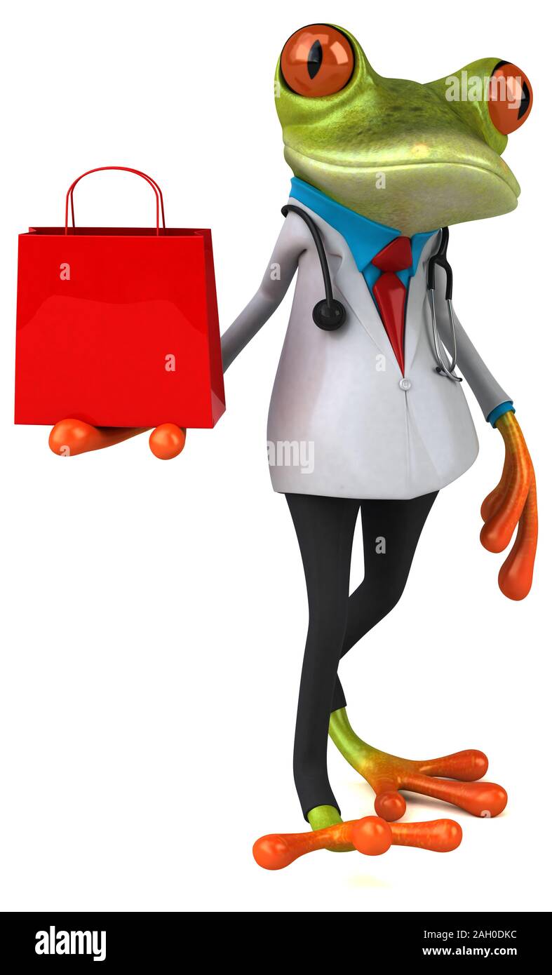 Frog doctor - 3D Illustration Stock Photo - Alamy