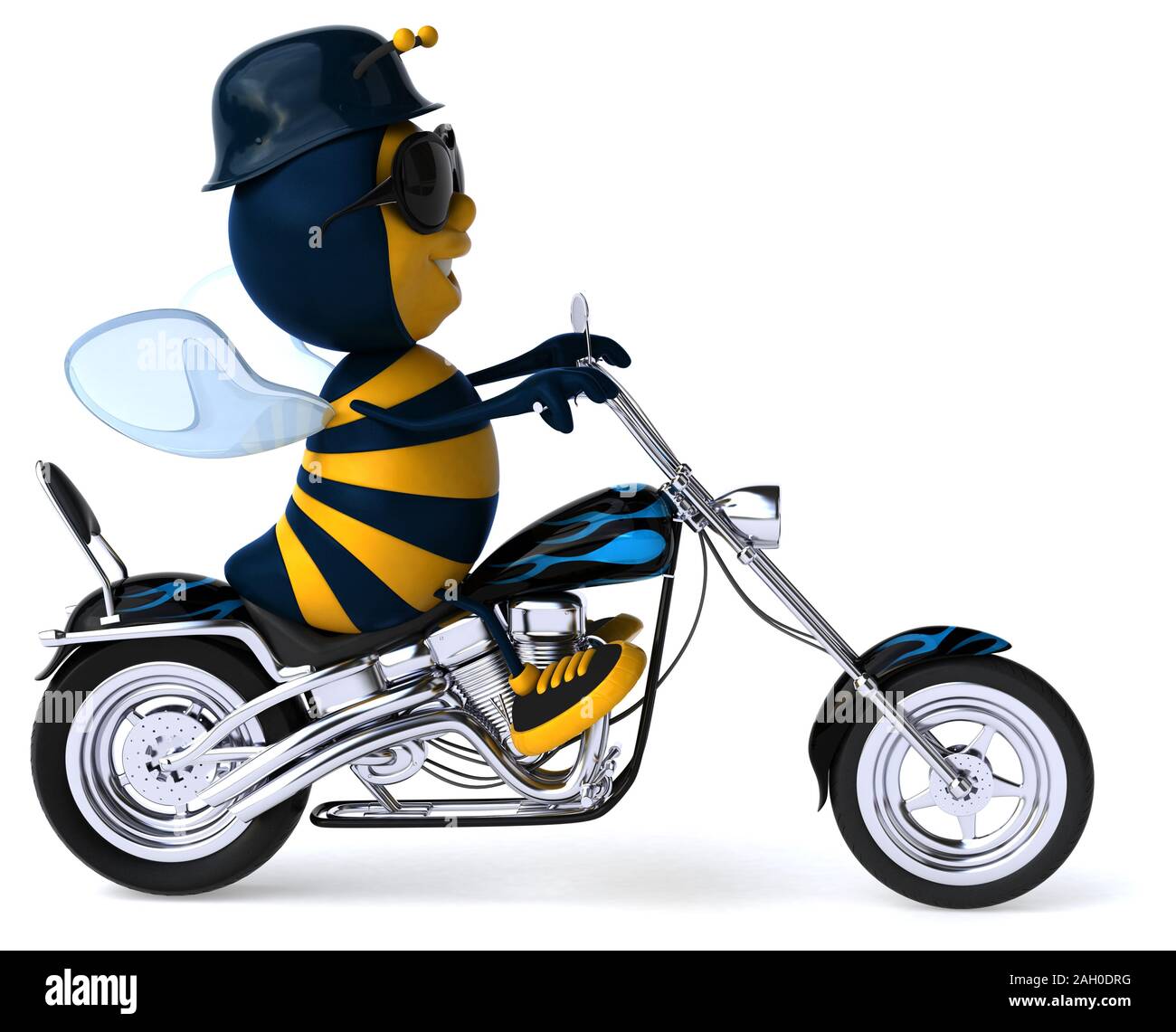 Fun bee - 3D Illustration Stock Photo - Alamy