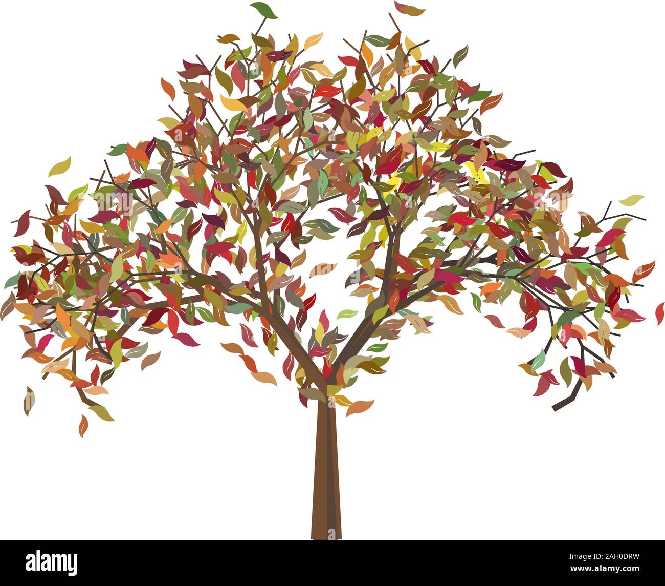 Tree in fall colors Stock Vector Images - Alamy