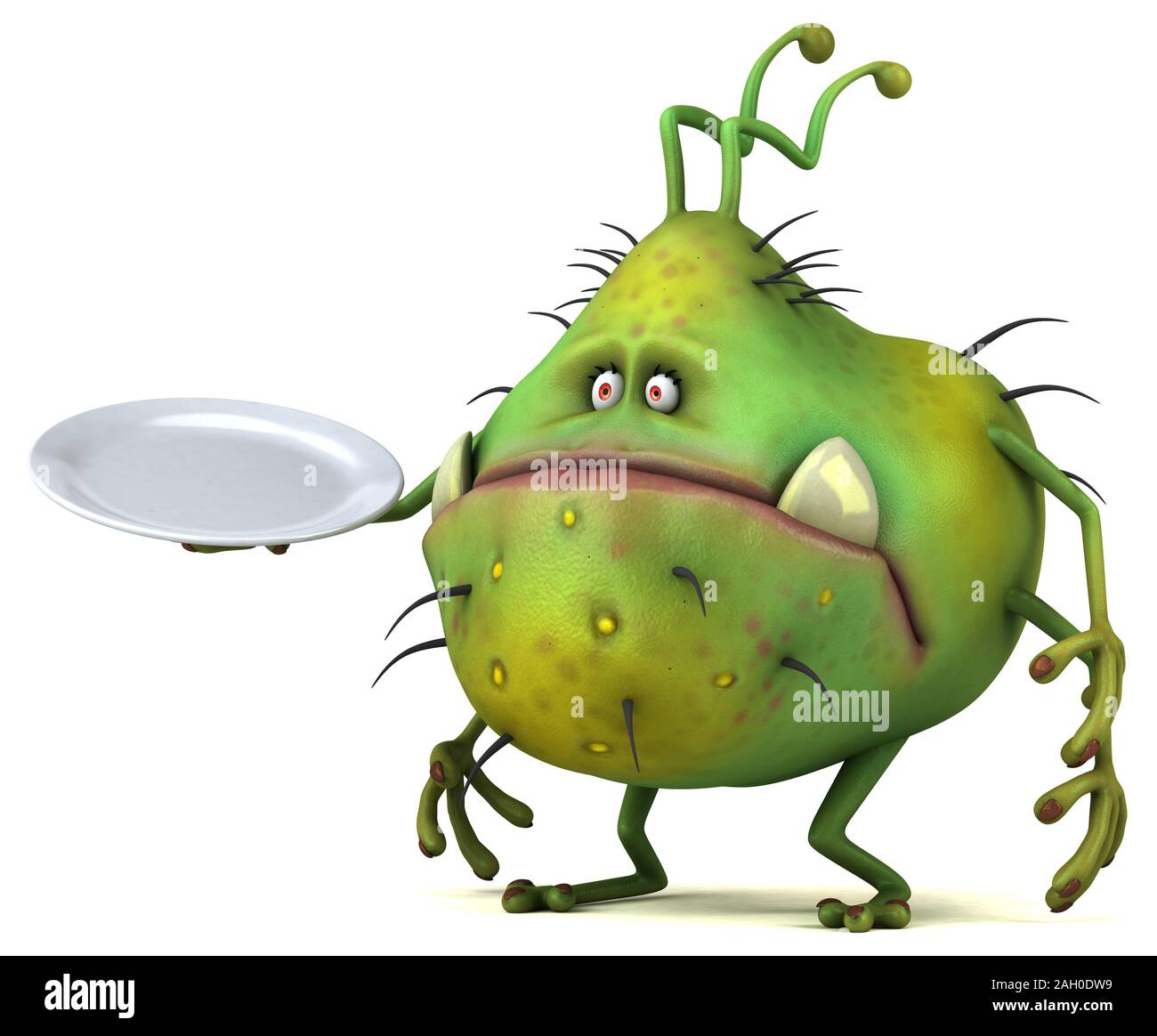 Fun germ - 3D Illustration Stock Photo - Alamy
