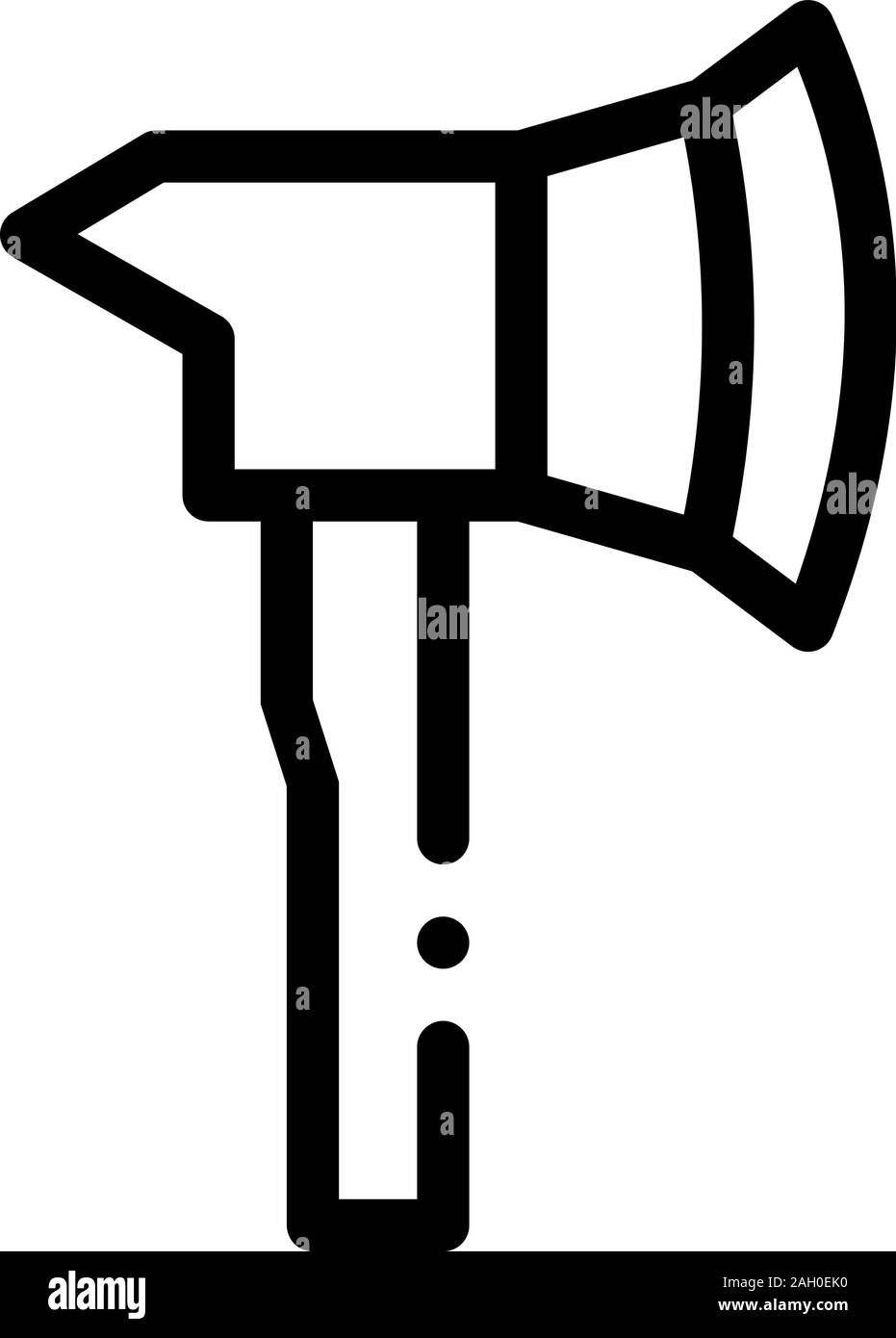 Firefighter Axe Hatchet Icon Outline Illustration Stock Vector Image ...
