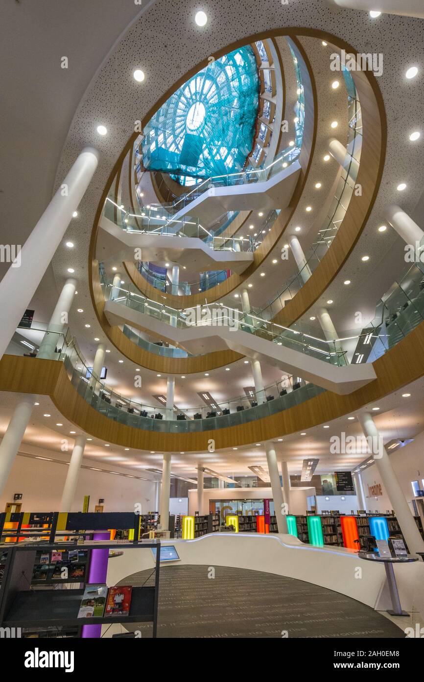 Modern shopping mall with stylish interior and bright light indoors ...