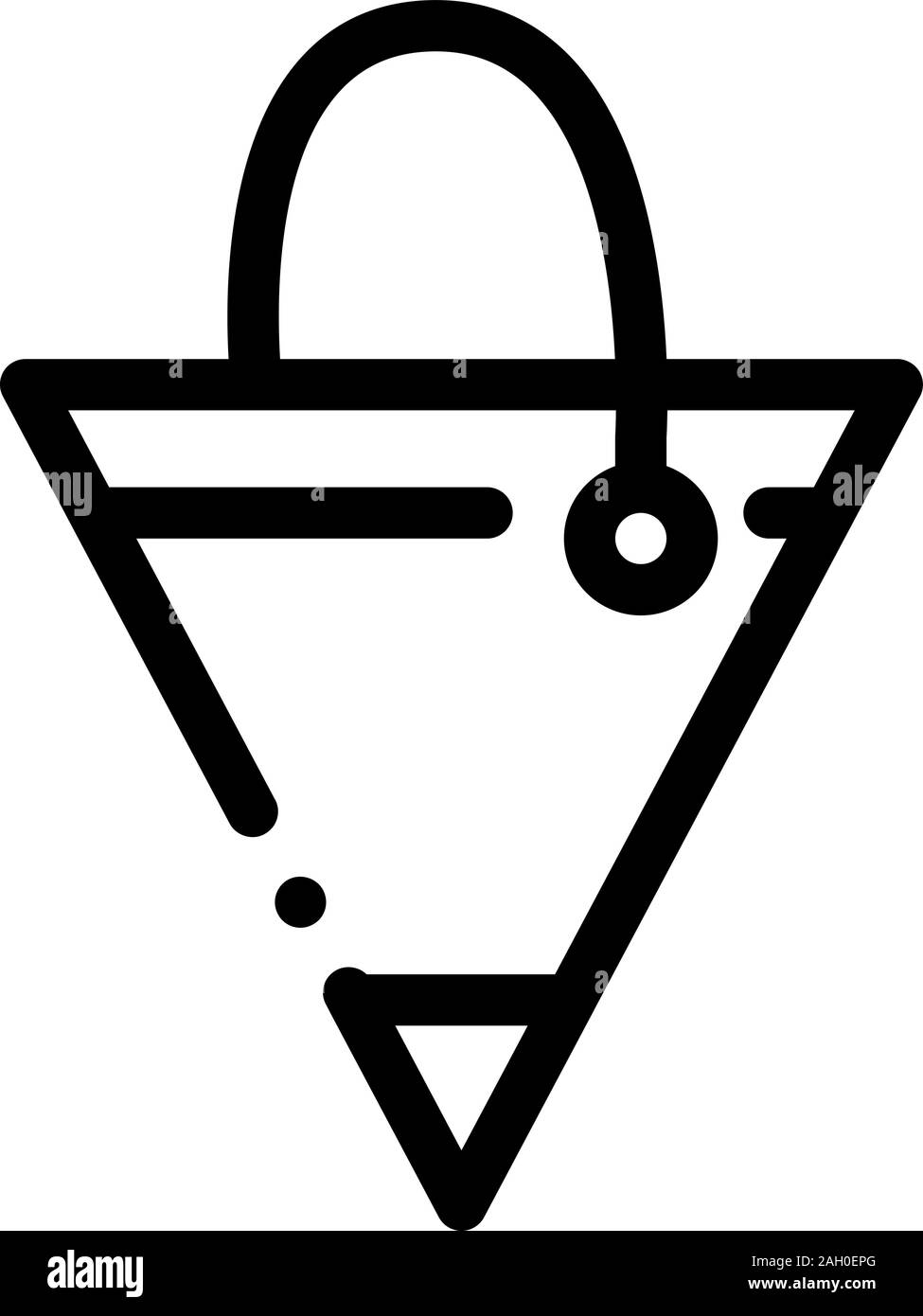 Fire Triangle Bucket Icon Outline Illustration Stock Vector Image & Art ...