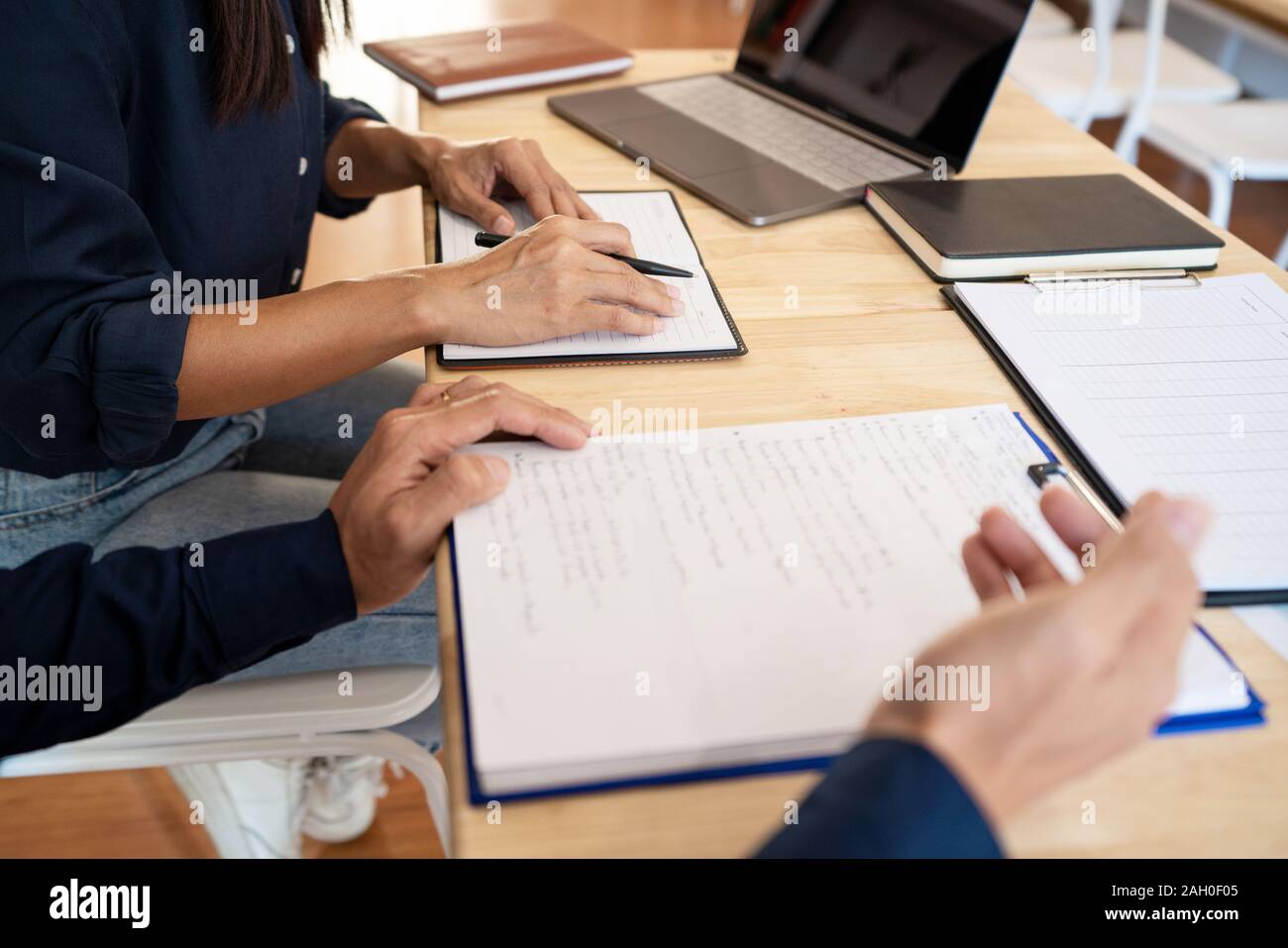 woman learn and teach tutor concept education helping each other ...