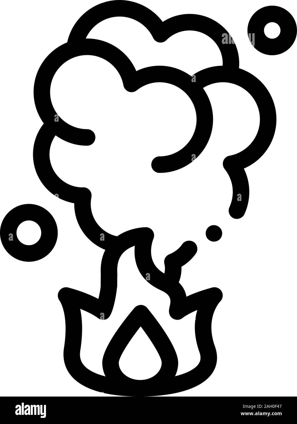 Conflagration Burn Flame Icon Outline Illustration Stock Vector Image ...