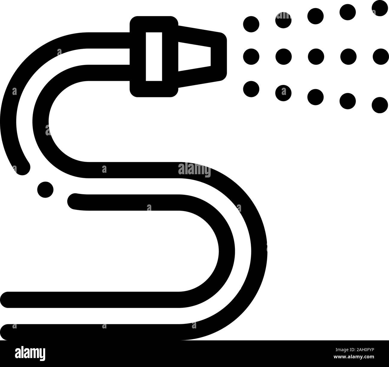 Firehose Water Spray Icon Outline Illustration Stock Vector Image & Art ...
