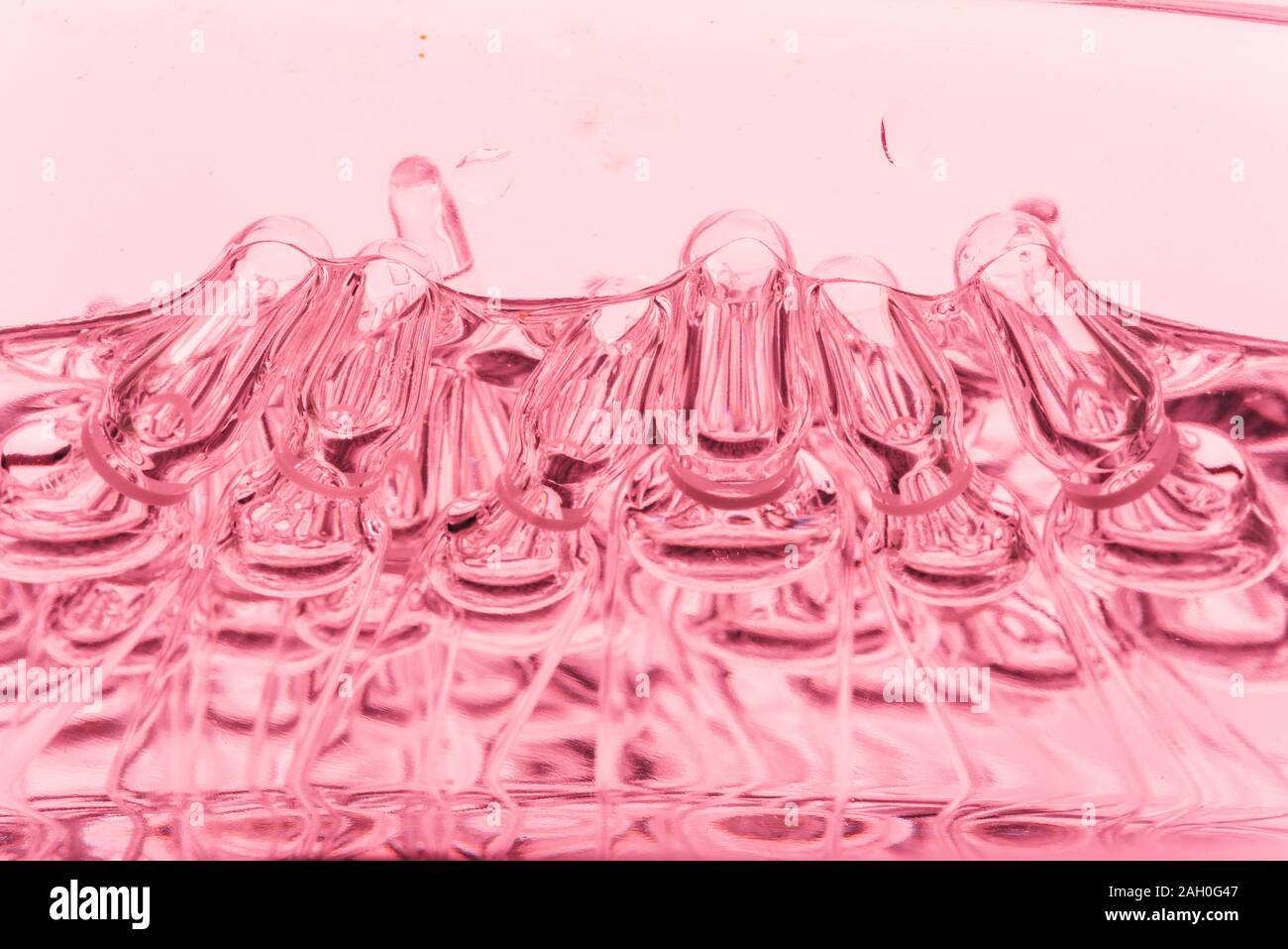 Glass medical ampoule vial for injection. Medicine is liquid sodium ...