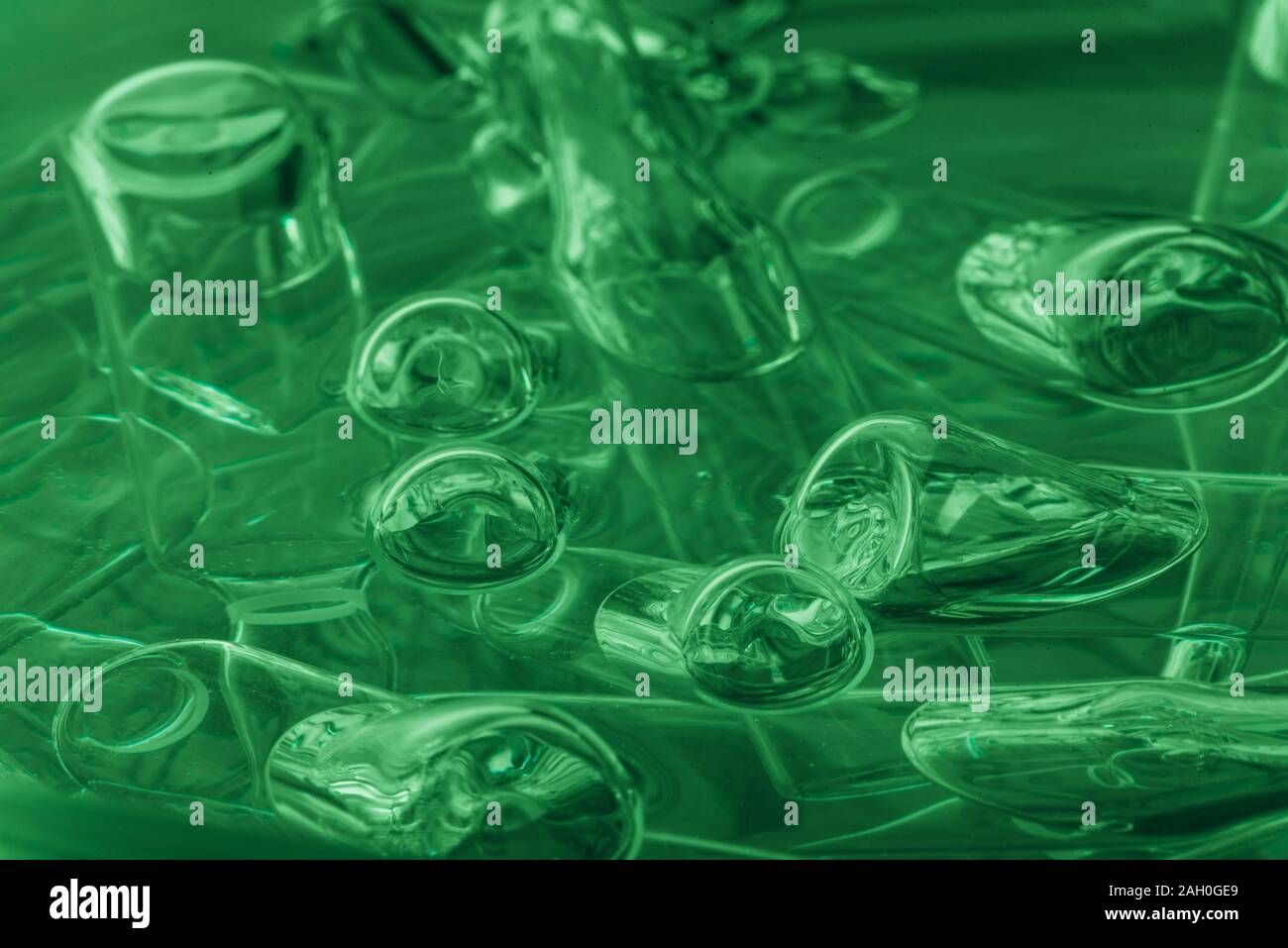 Glass medical ampoule vial for injection. Medicine is liquid sodium ...