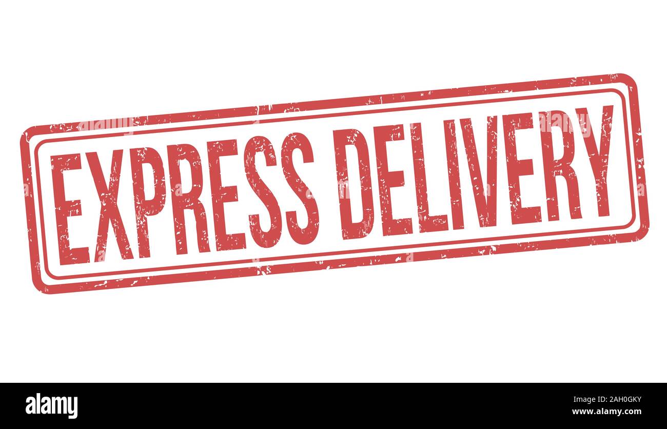 Express delivery sign or stamp on white background, vector illustration ...