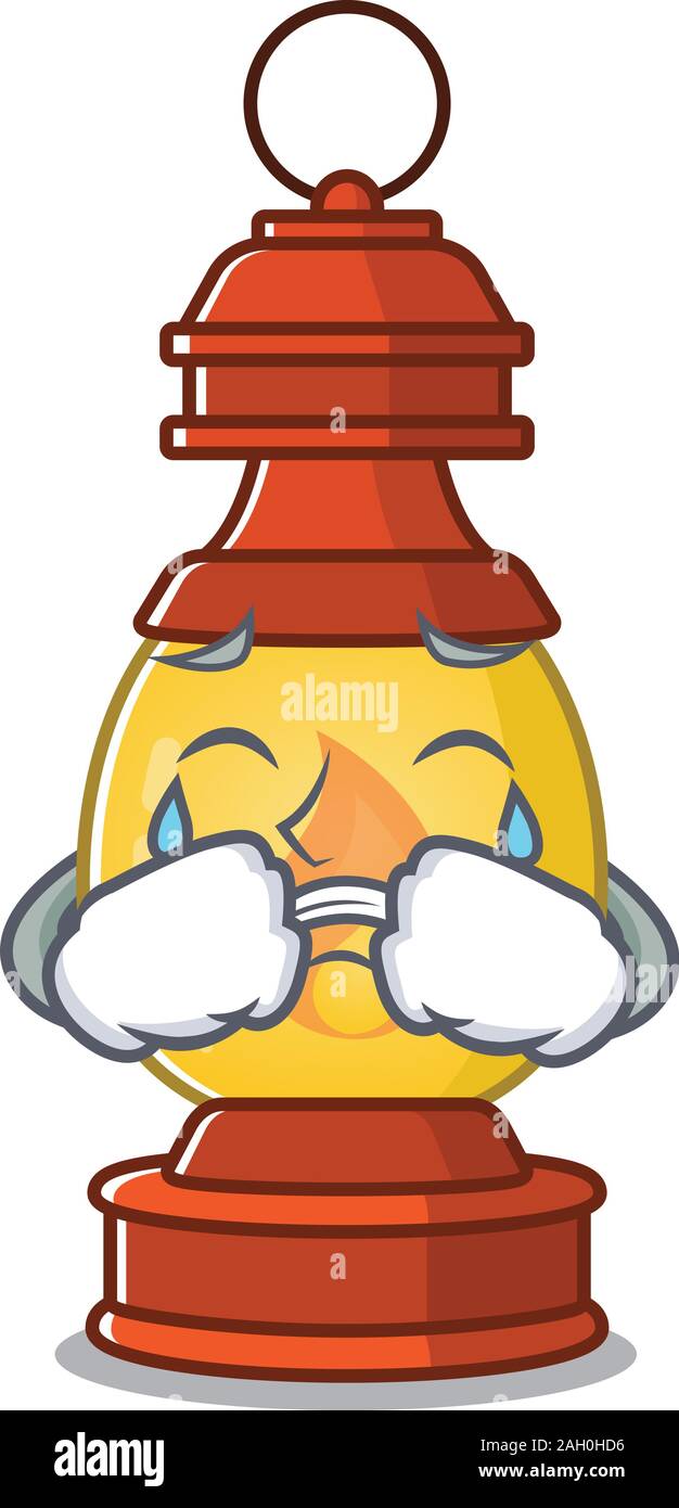 Sad Crying lantern Scroll cartoon character design Stock Vector Image ...