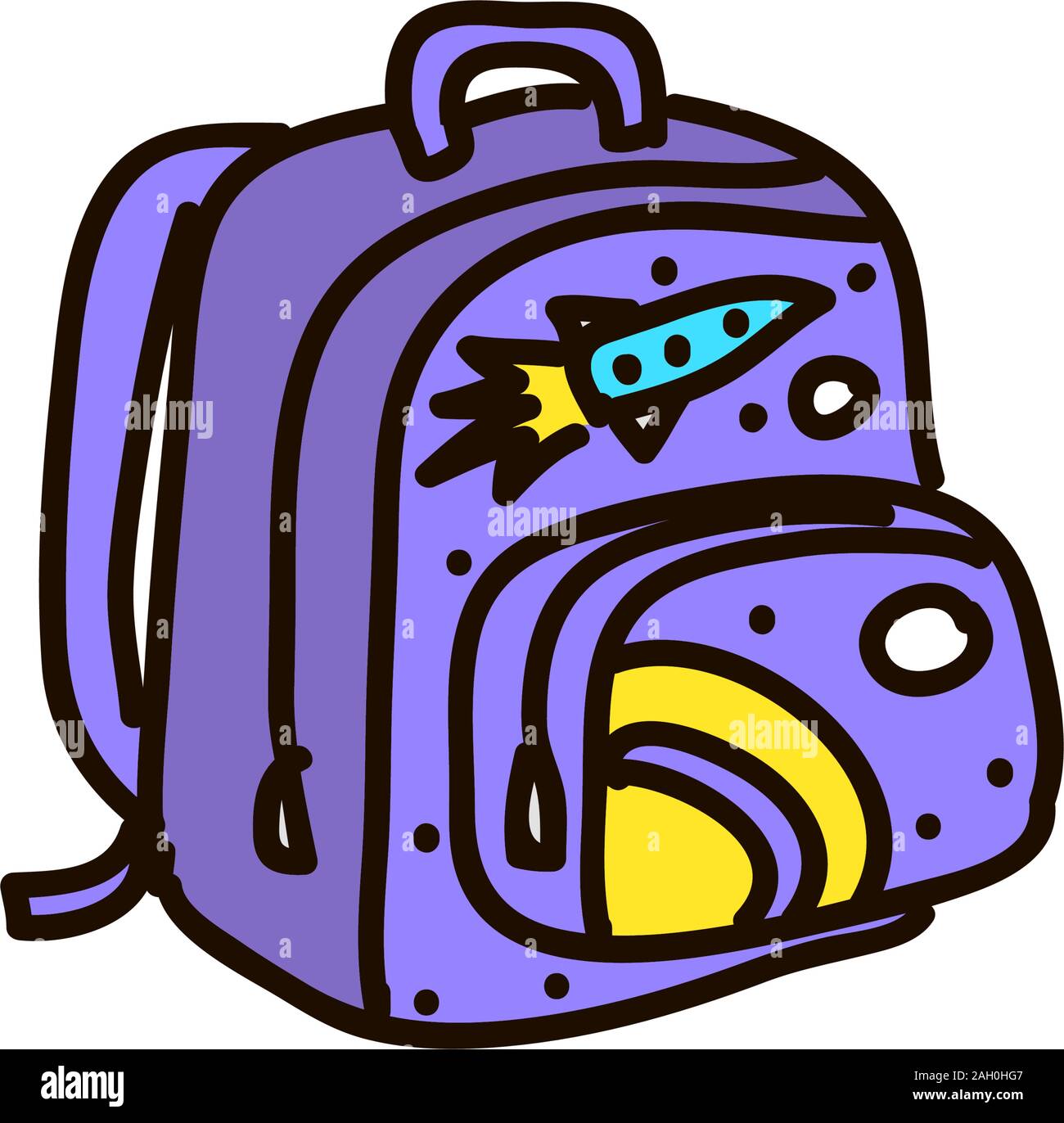 red backpack isolated on white background. flat style trendy modern ...