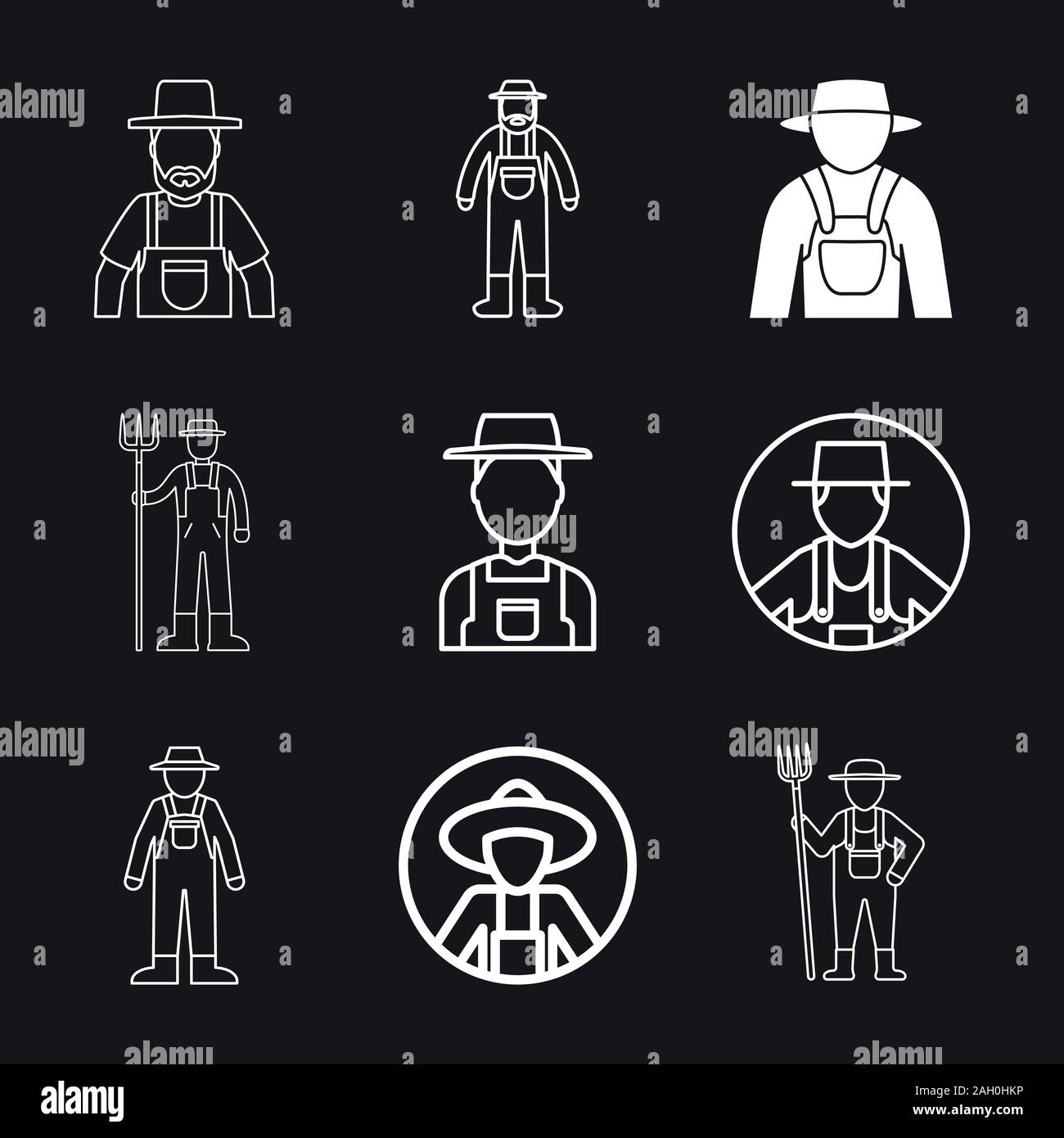 Farmer icon - vector farmer avatar or symbol Stock Vector Image & Art ...