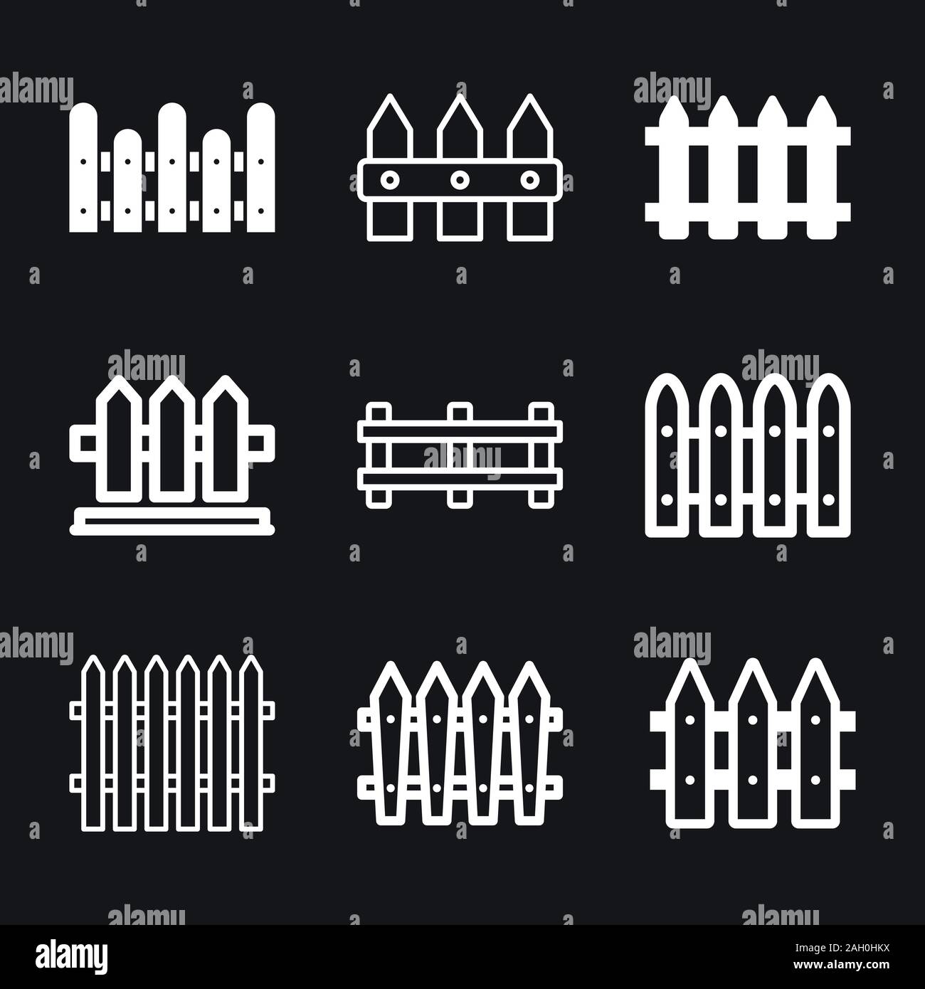 Fence icon, modern minimal flat design style Stock Vector Image & Art ...