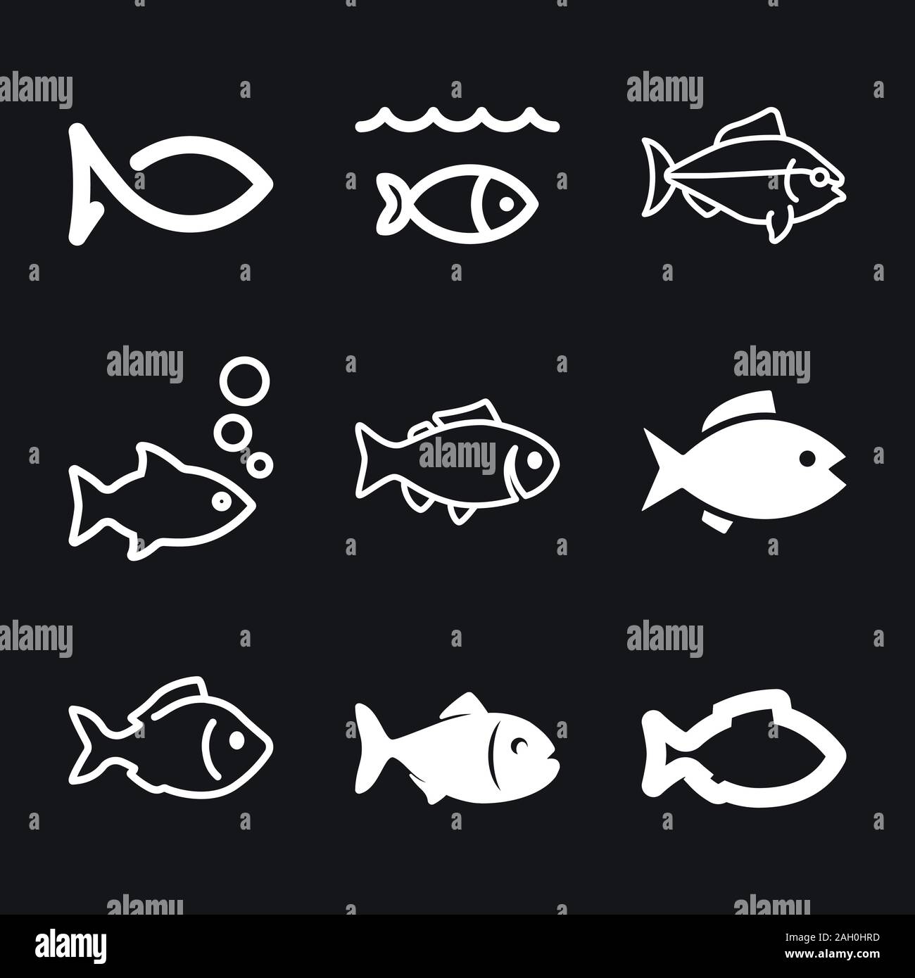 Fish Icon, vector illustration for design Stock Vector Image & Art - Alamy