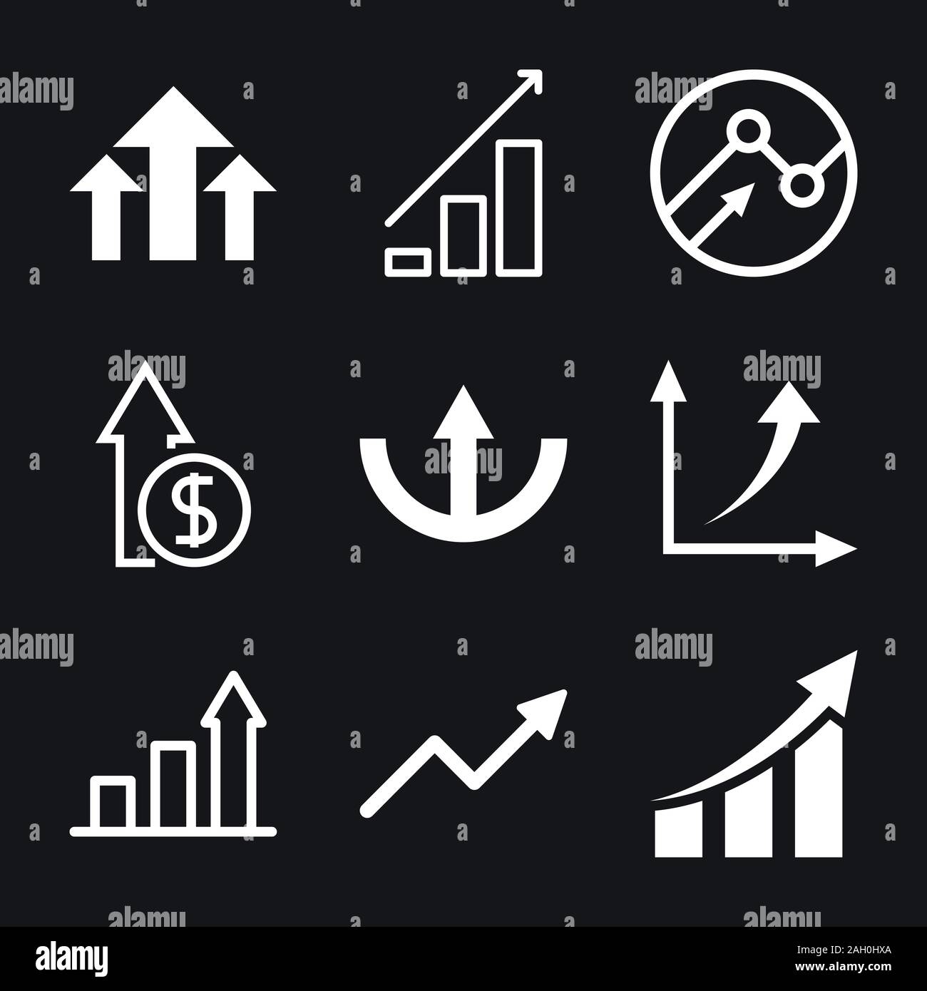 Growth icon, business infographic icon, vector growth symbol Stock ...